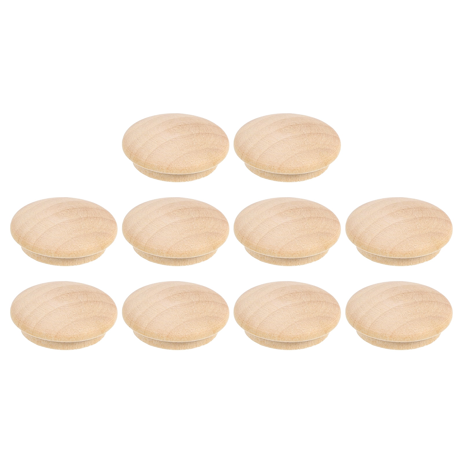 Uxcell Wood Hole Plugs, 100 Pack 25x20mm Wood Button Top Plugs Screw ...