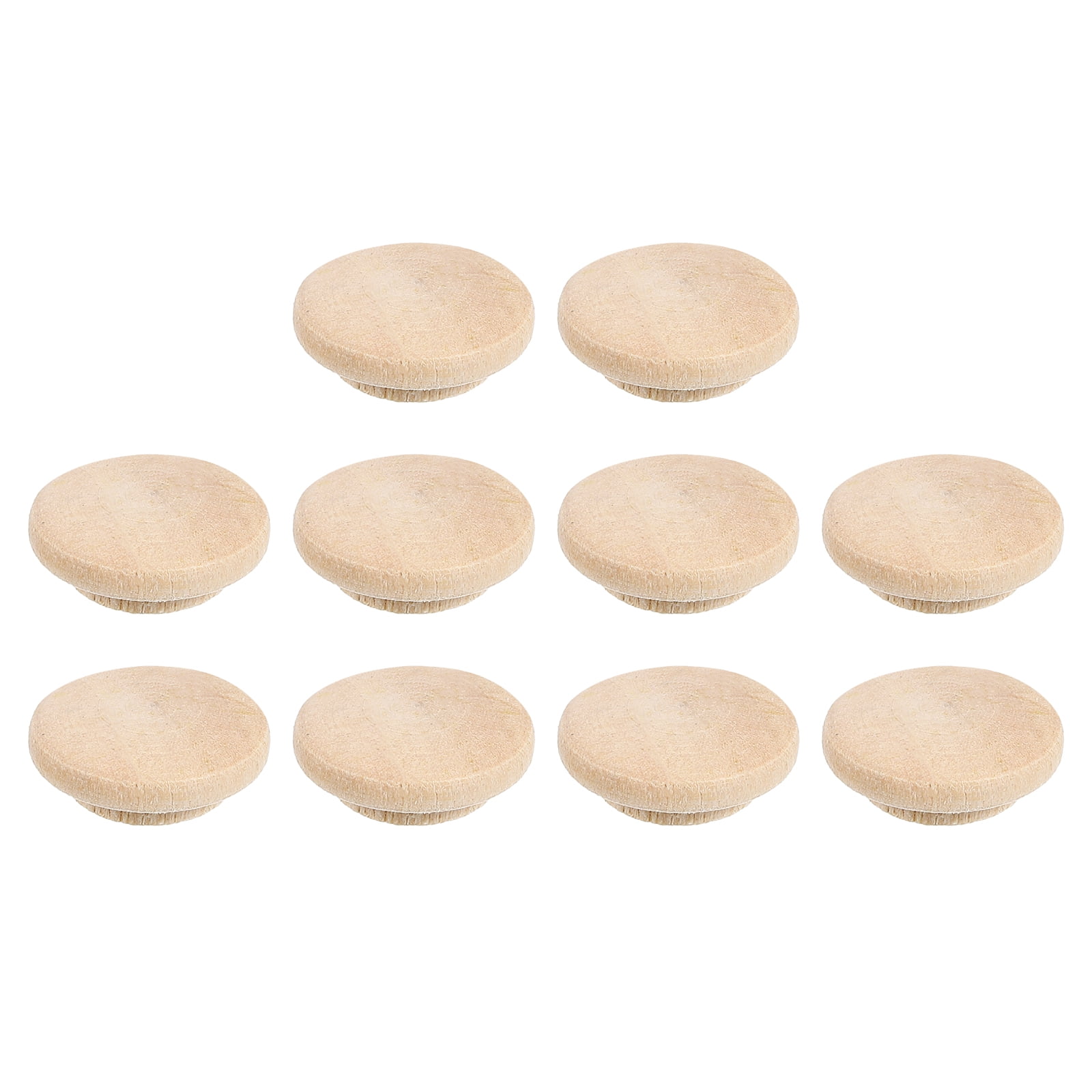 Uxcell Wood Hole Plugs, 30 Pack 18x12mm Wood Button Top Plugs Screw ...