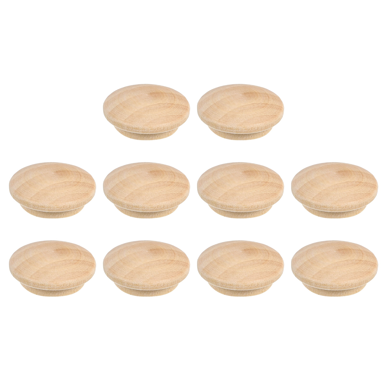 Uxcell Wood Hole Plugs, 30 Pack 20x15mm Wood Button Top Plugs Screw ...