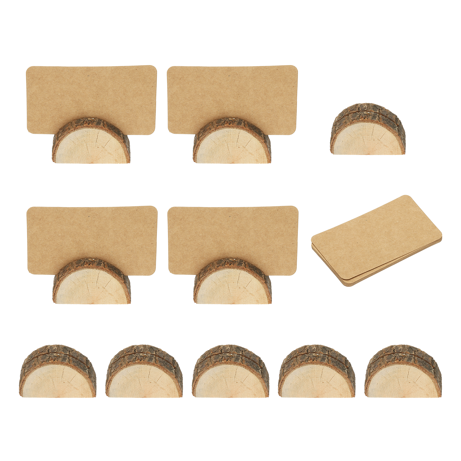 Uxcell Wood Place Card Holder, 10 Pack Table Sign Holder with Place ...