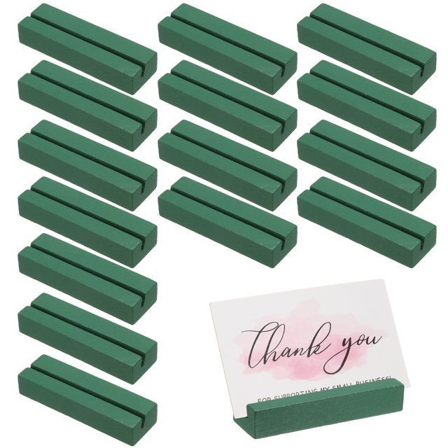 Uxcell Wood Place Card Holders, 16 Pcs Rustic Cards Display Stands for ...