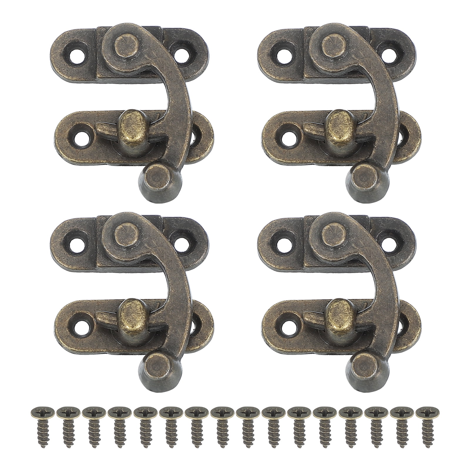 Uxcell Wooden Box Hasp Latch Vintage Lock Clasp Swing Arm Right Latch ...