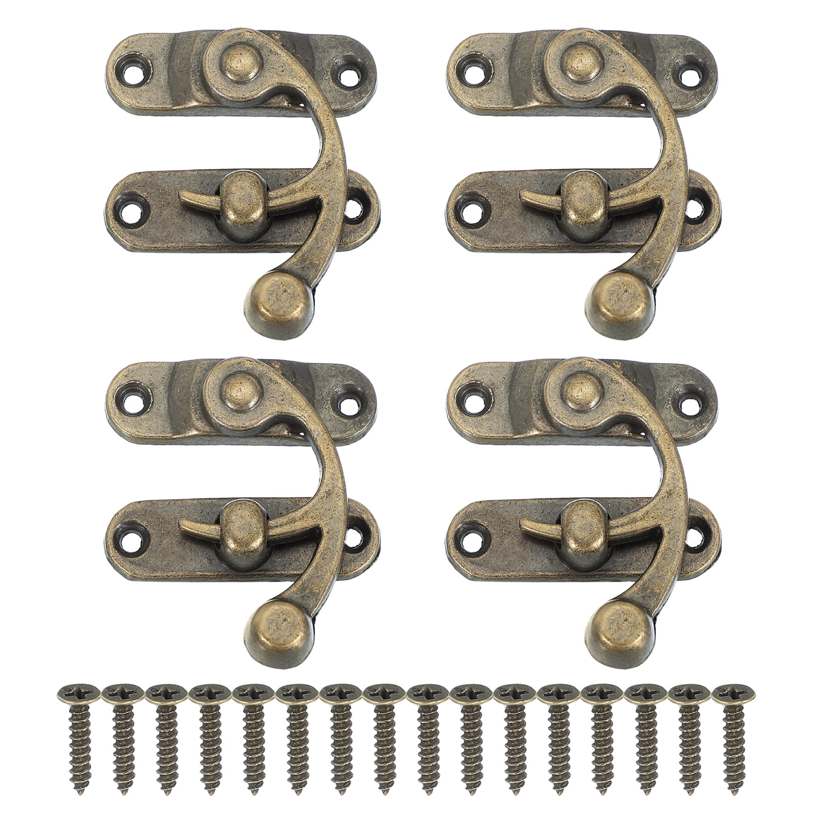 Uxcell Wooden Box Hasp Latch Vintage Lock Clasp Swing Arm Right Latch ...