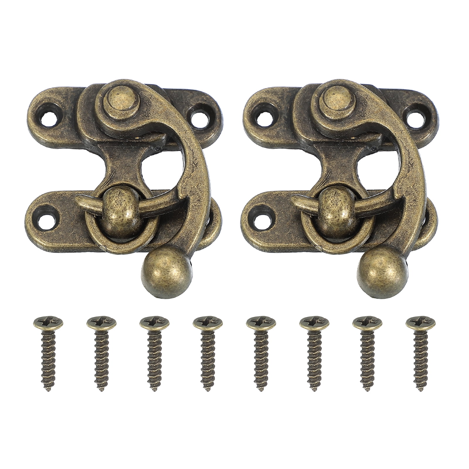 Uxcell Wooden Box Hasp Latch Vintage Lock Clasp Swing Arm Right Latch ...