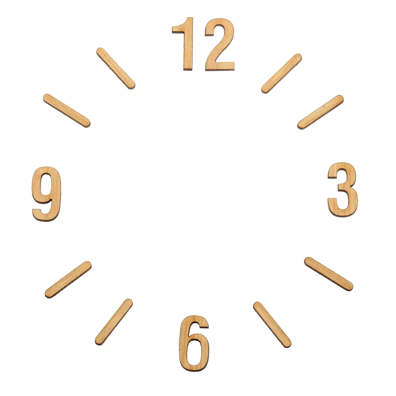 Uxcell Wooden Clock Numbers Kit, Self Adhesive Clock Numbers ...