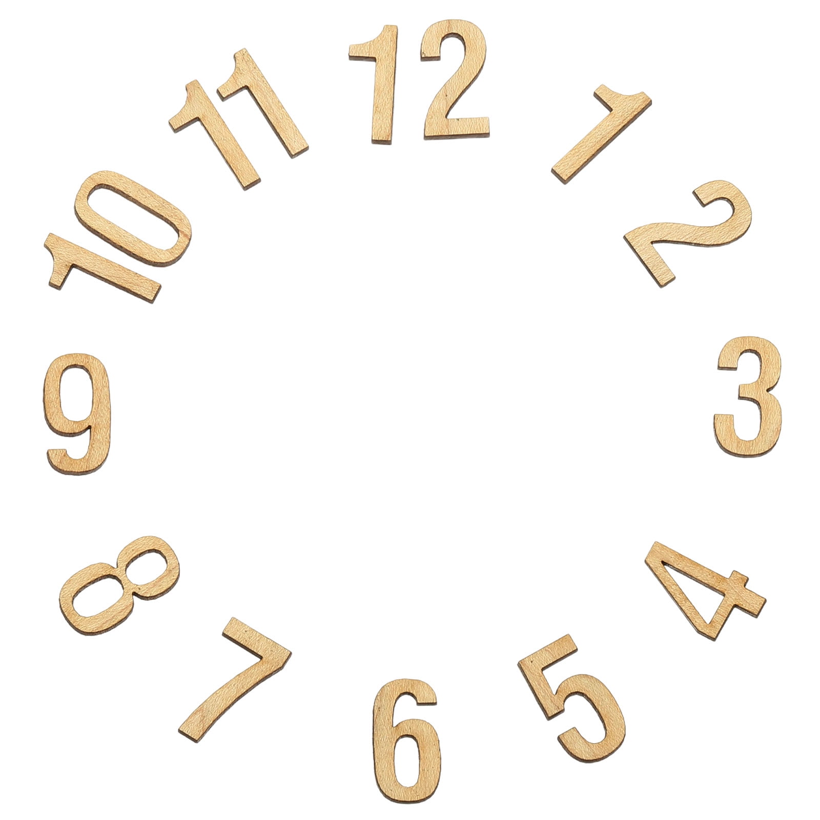 Uxcell Wooden Clock Numbers Kit, Self Adhesive Clock Numbers ...