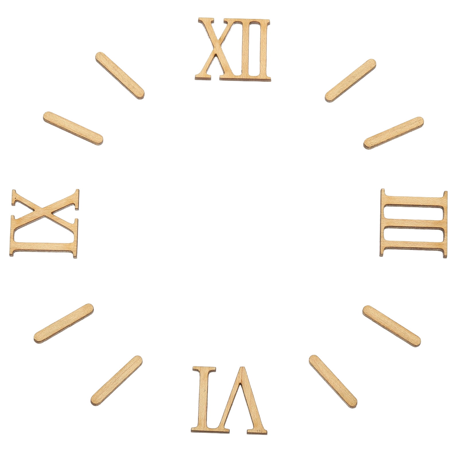Uxcell Wooden Clock Numbers Kit, Self Adhesive Clock Numbers ...