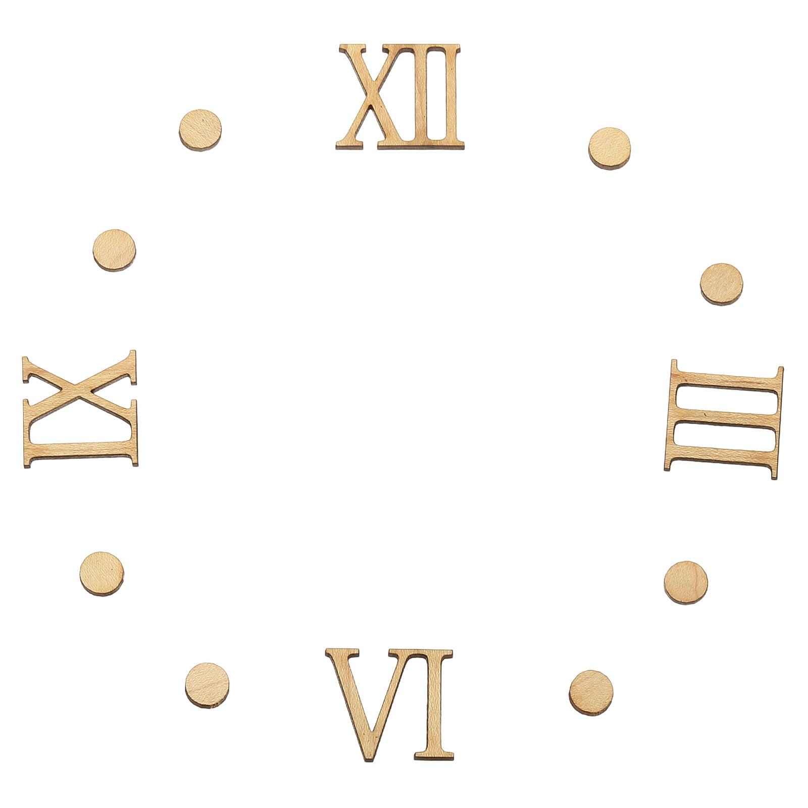 Uxcell Wooden Clock Numbers Kit, Self Adhesive Clock Numbers ...