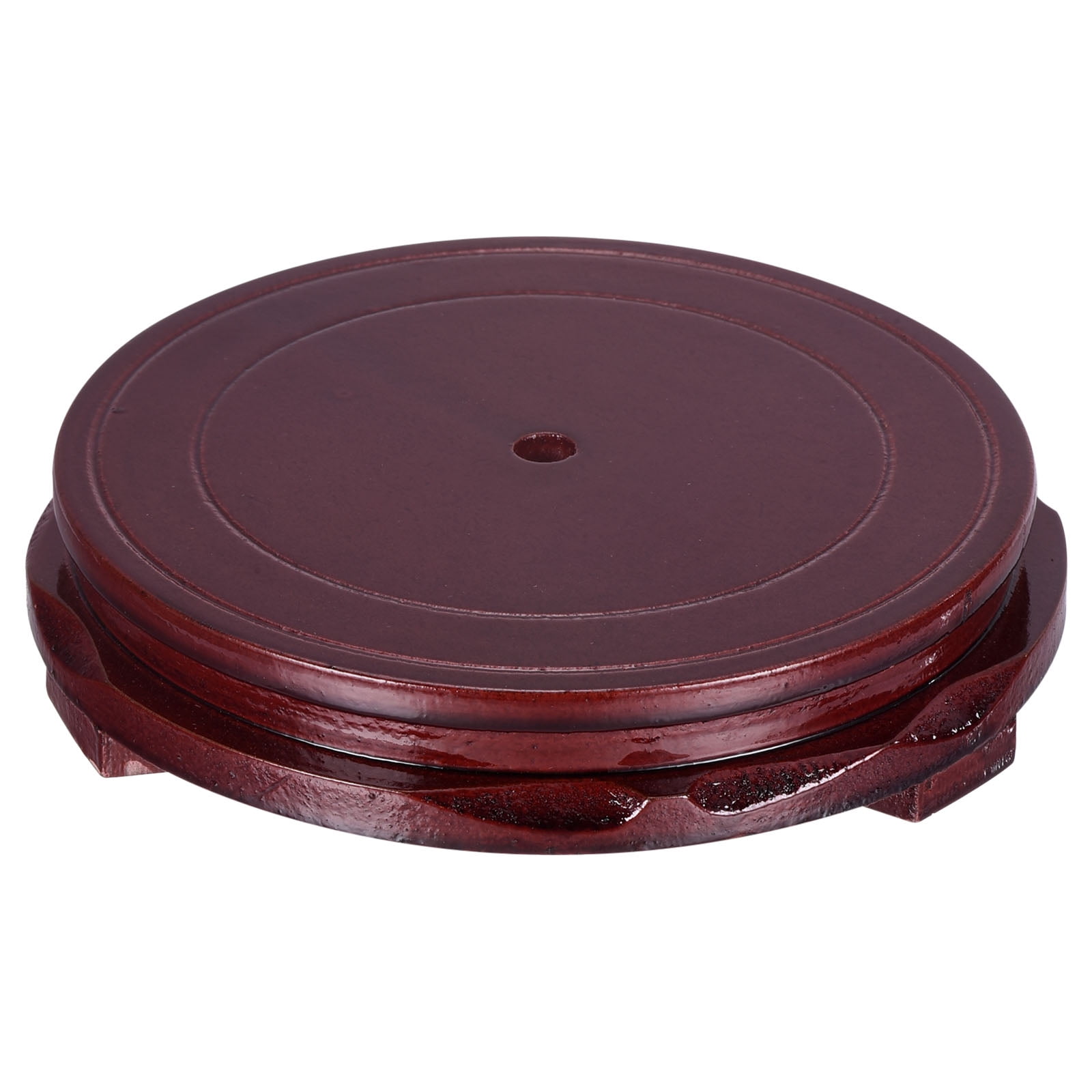 Uxcell Wooden Display Stand, 5.9" Dia Round Wooden Style Stand Holder ...