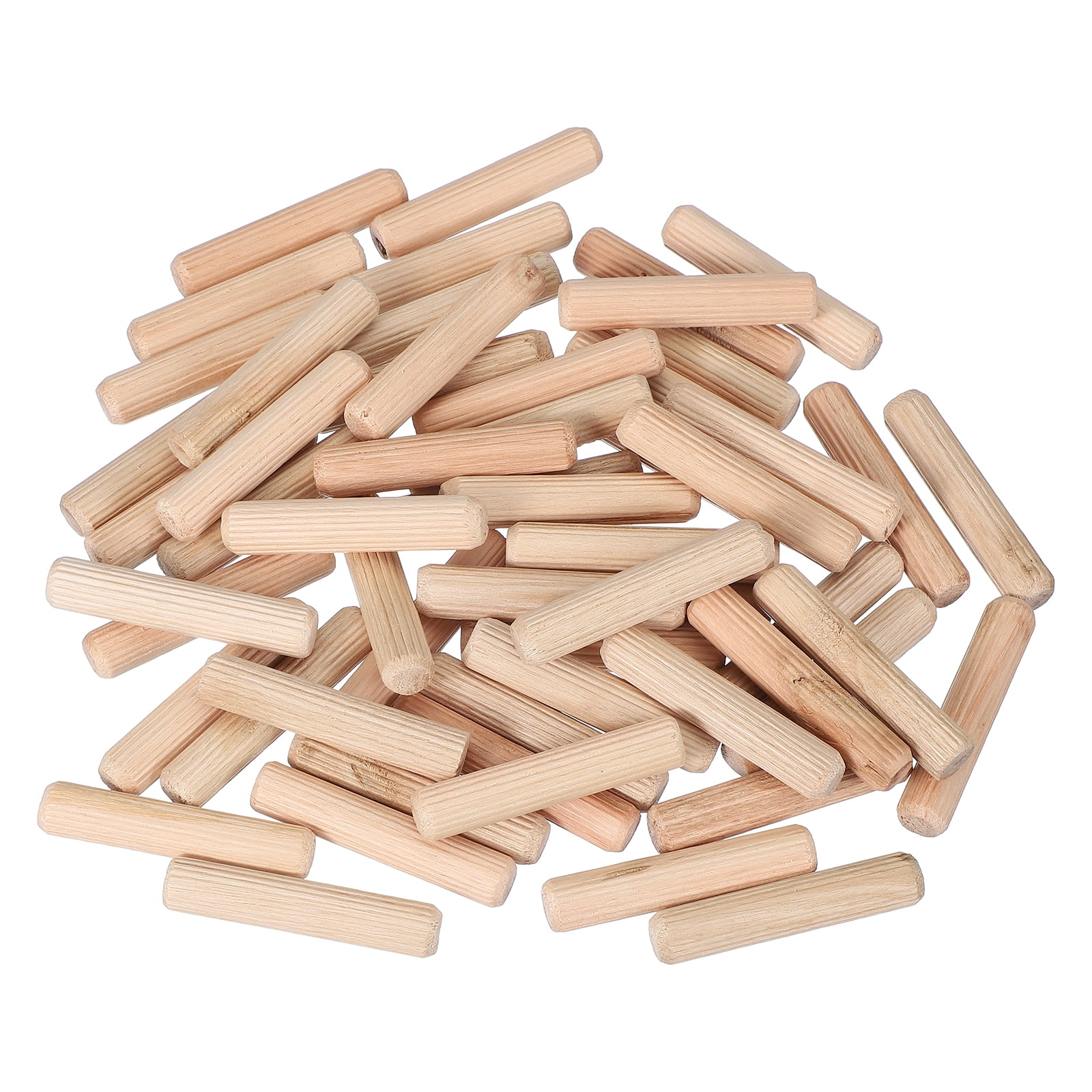 Uxcell Wooden Dowel Pins 11/4" x 3/4" (6mm x 20mm) Fluted Dowels for ...