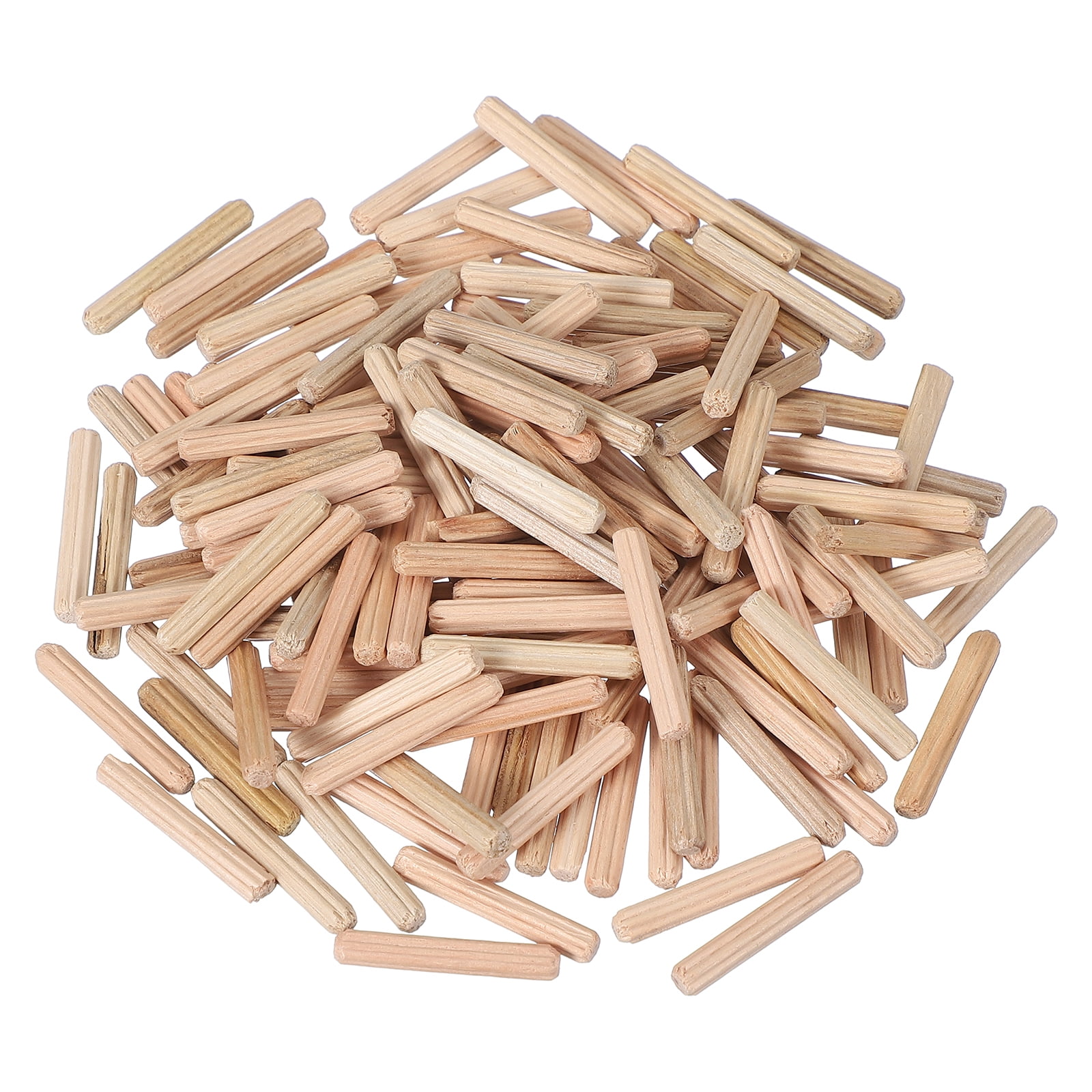 Uxcell Wooden Dowel Pins 13/16" x 1-3/16" (5mm x 30mm) Fluted Dowels for Crafts Furniture DIY ...