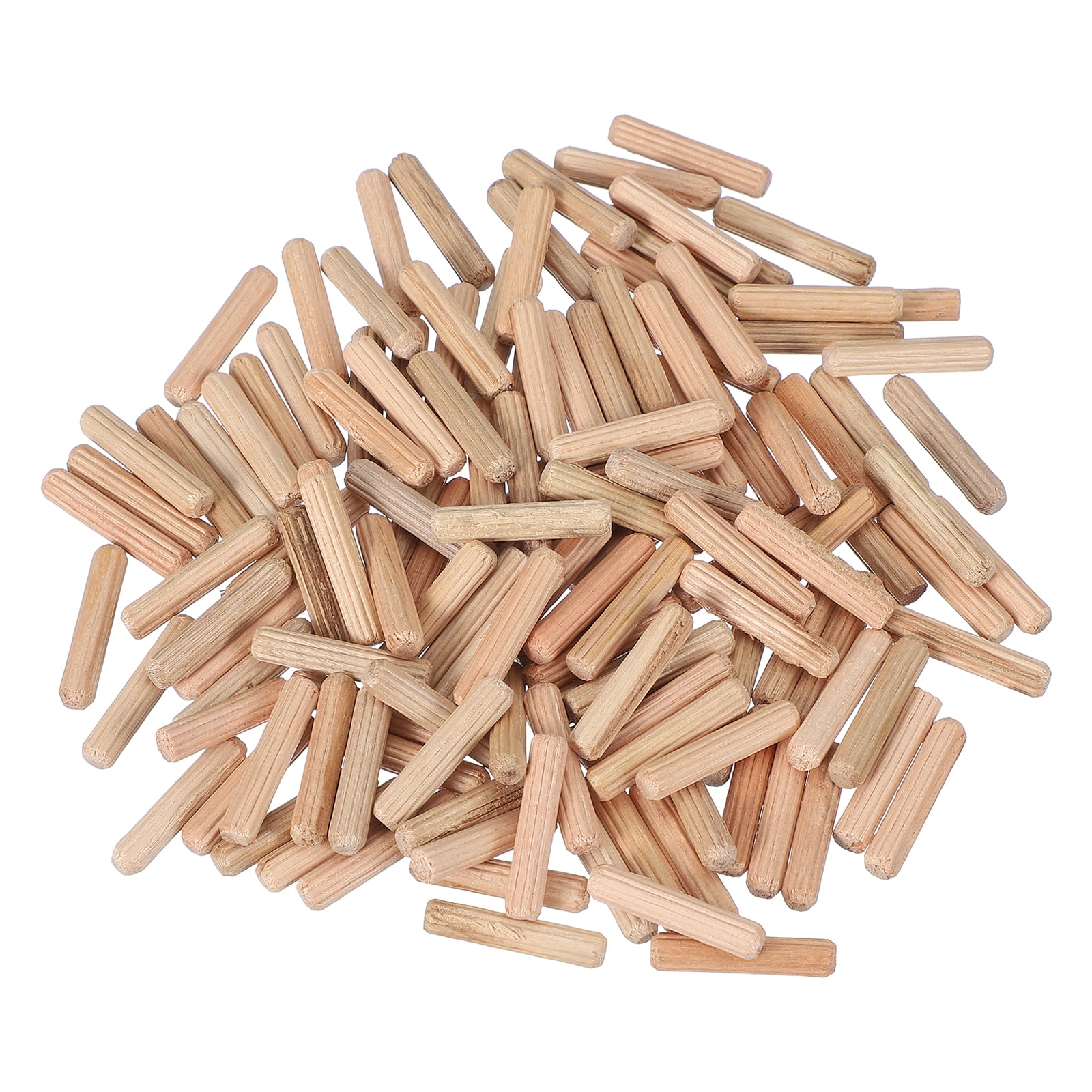 Uxcell Wooden Dowel Pins 13/16" x 1" (5mm x 25mm) Fluted Dowels for ...