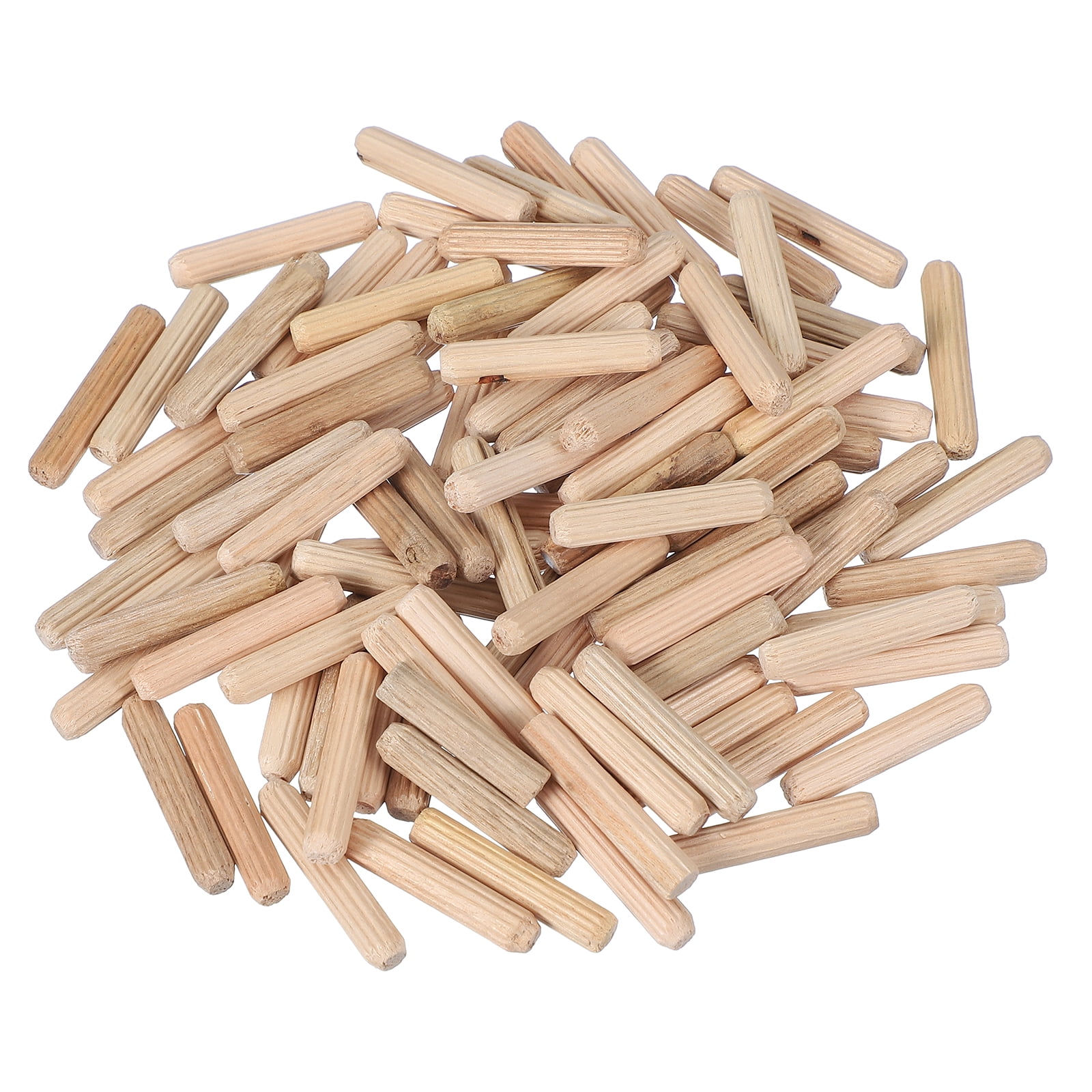 Uxcell Wooden Dowel Pins 13/8" x 2" (10mm x 50mm) Fluted Dowels for ...