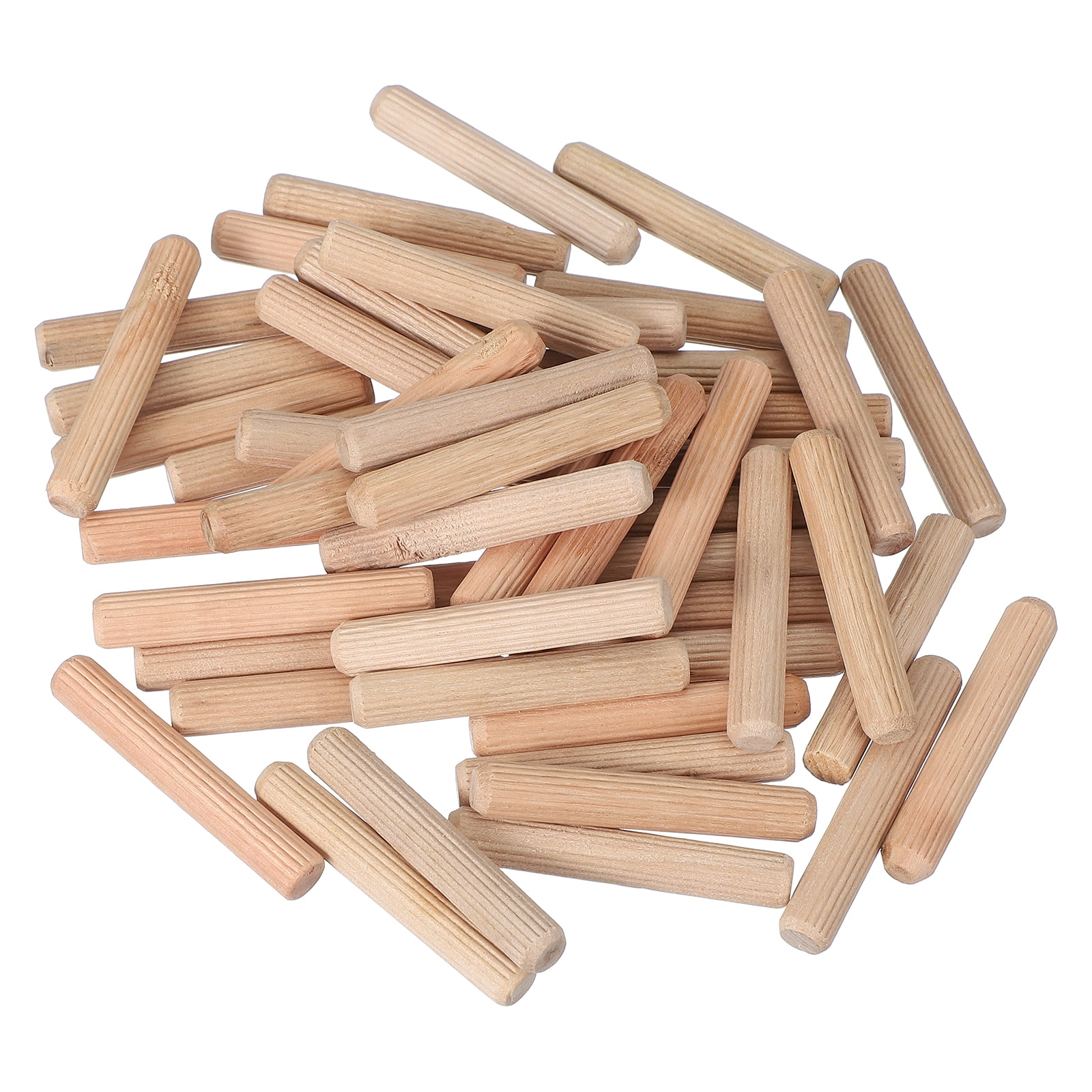 Uxcell Wooden Dowel Pins 3/8" x 2-3/8" Straight Dowel Rods Wood Fluted ...