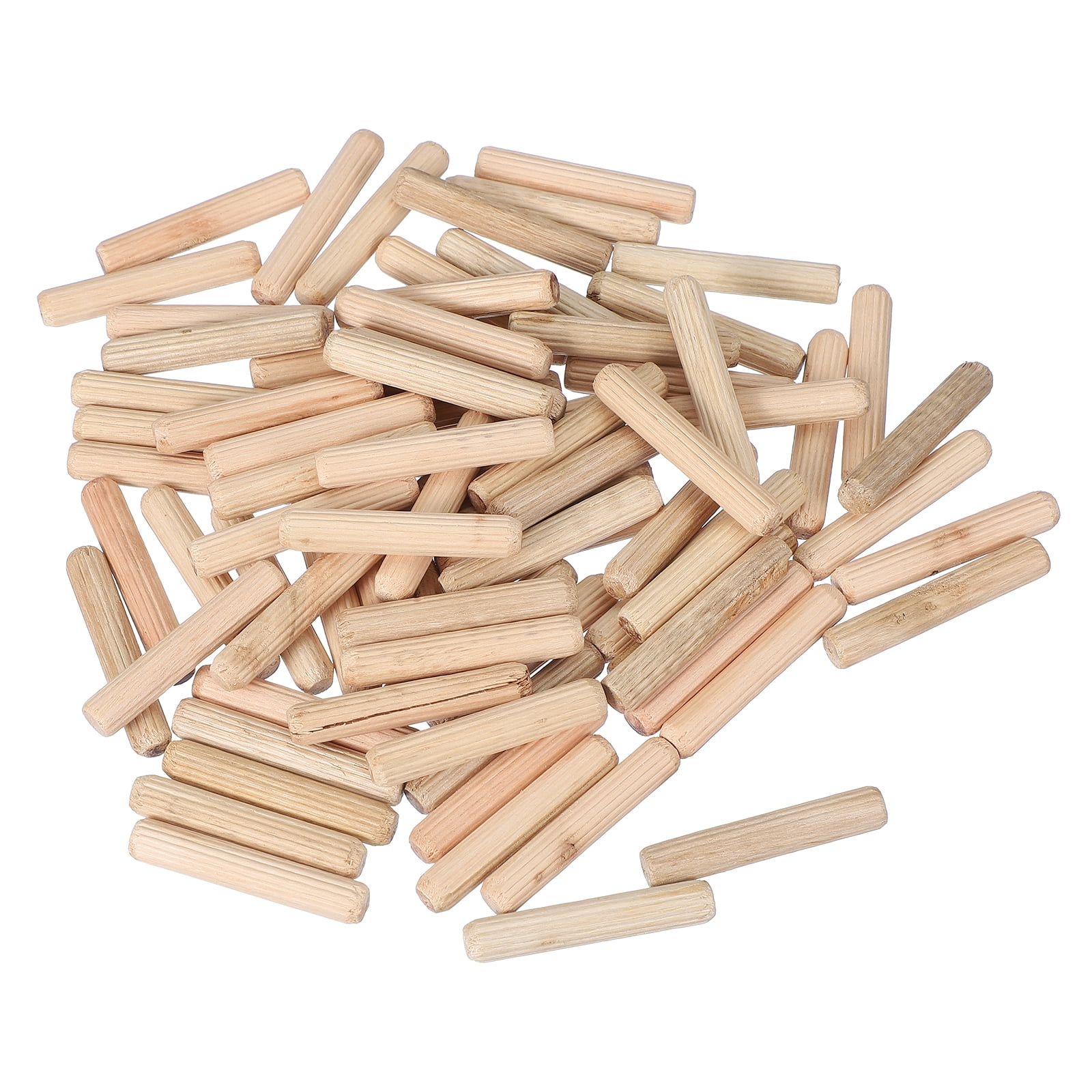 Uxcell Wooden Dowel Pins 15/16" x 1" (8mm x 25mm) Fluted Dowels for ...