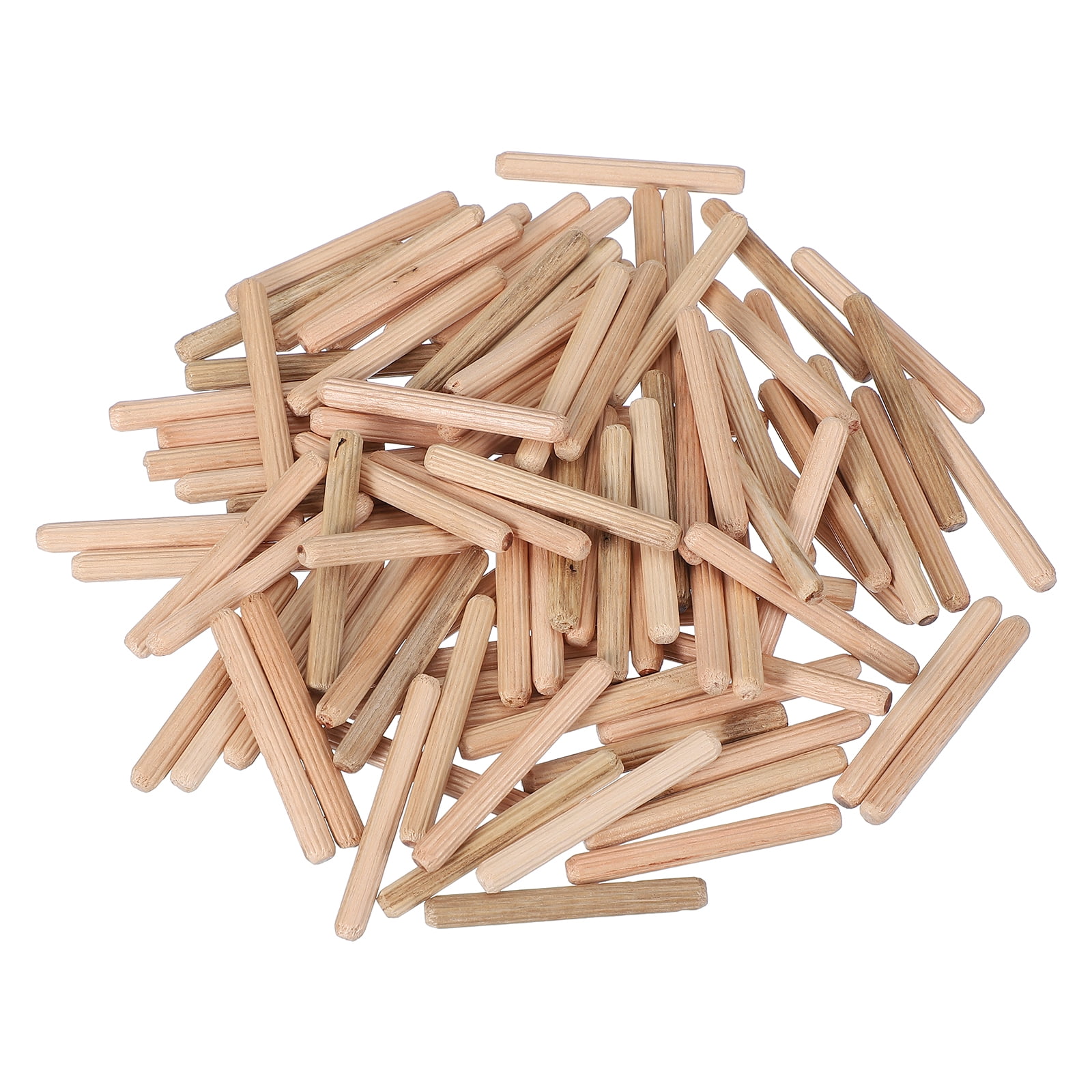 Uxcell Wooden Dowel Pins 15/16" x 2" (8mm x 50mm) Fluted Dowels for ...