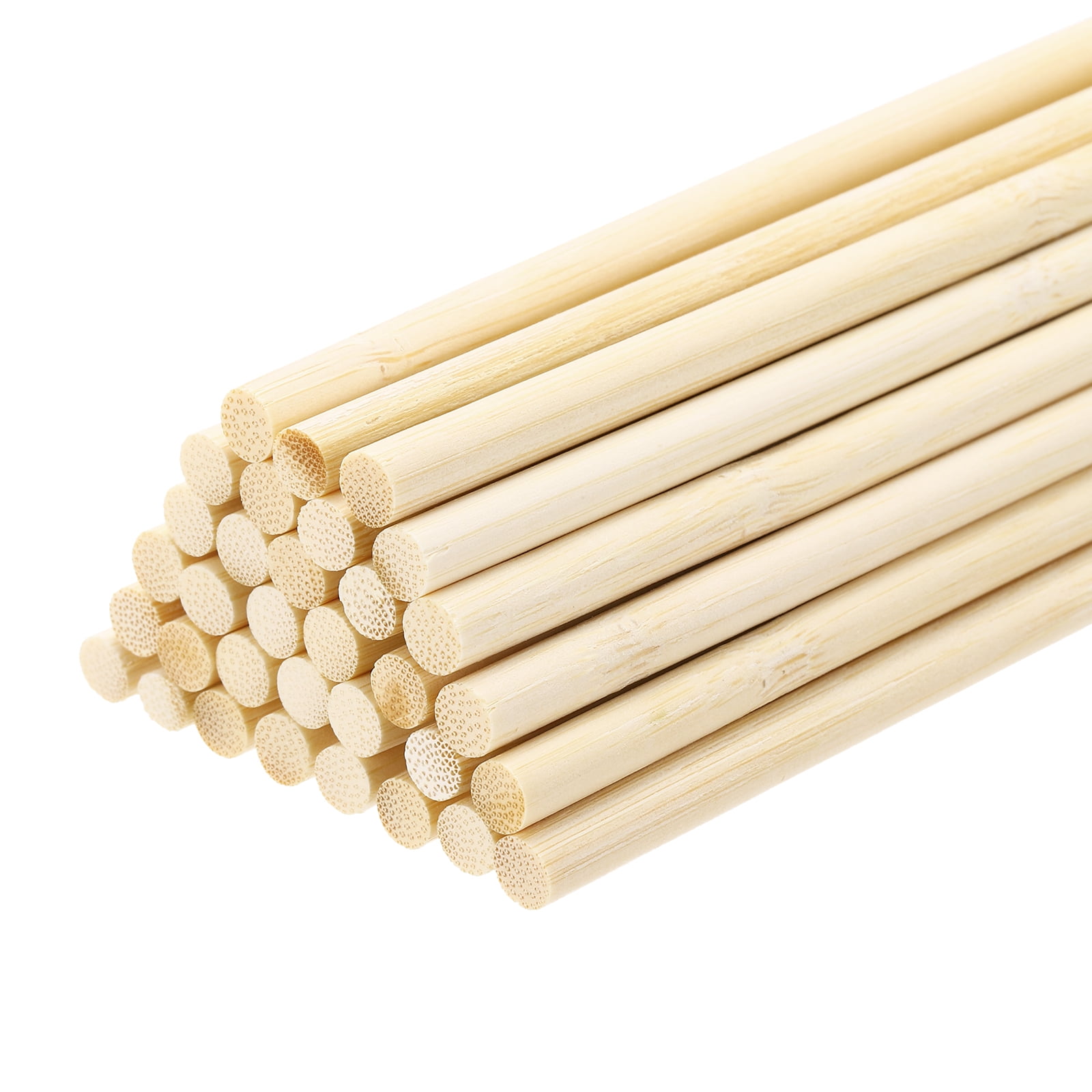 Uxcell Wooden Dowel Rods, Round Unfinished Wood Sticks, Precut Natural ...