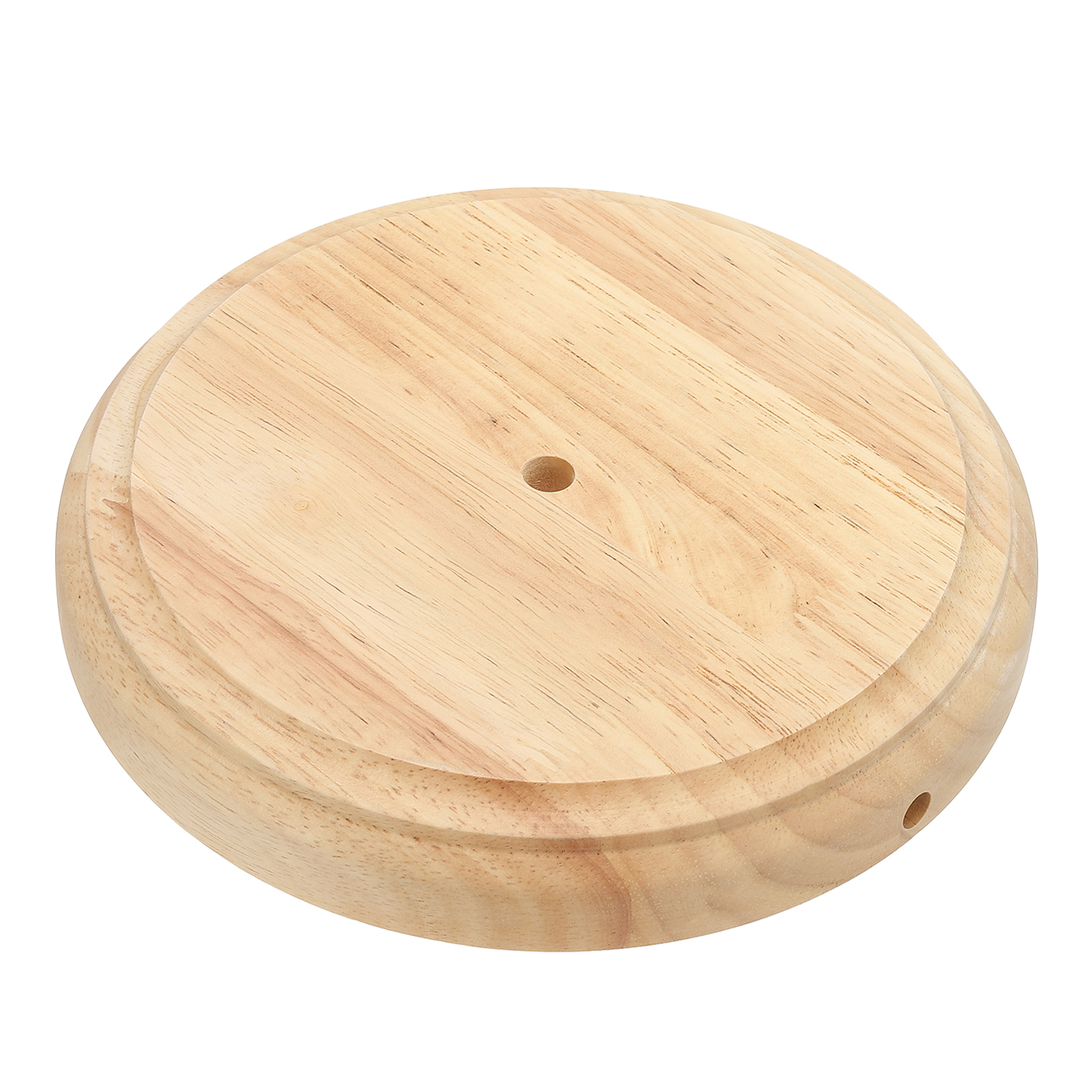 Uxcell Wooden Lamp Base, Round Solid Wooden Base Wood Desk Lamp Display ...