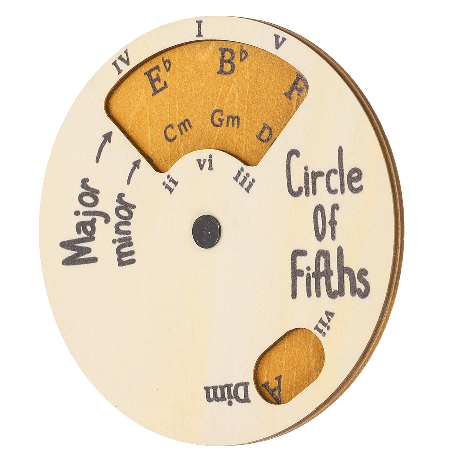 Uxcell Wooden Melody Tool, 5.91" Circle of Fifth Chord Wheel Wooden ...