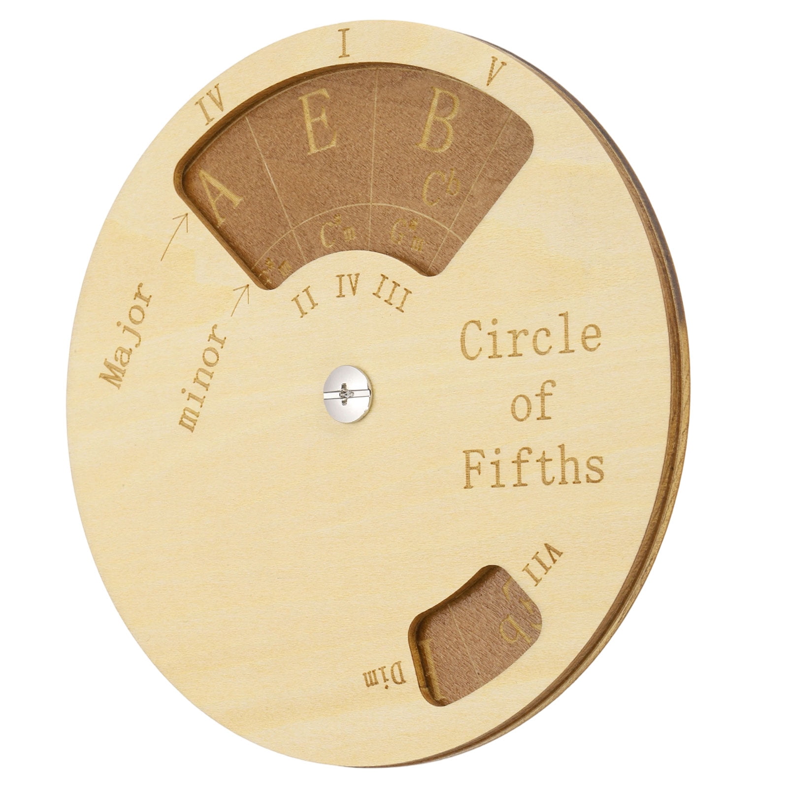 Uxcell Wooden Melody Tool, Circle of Fifth Chord Wheel Wooden Chord ...