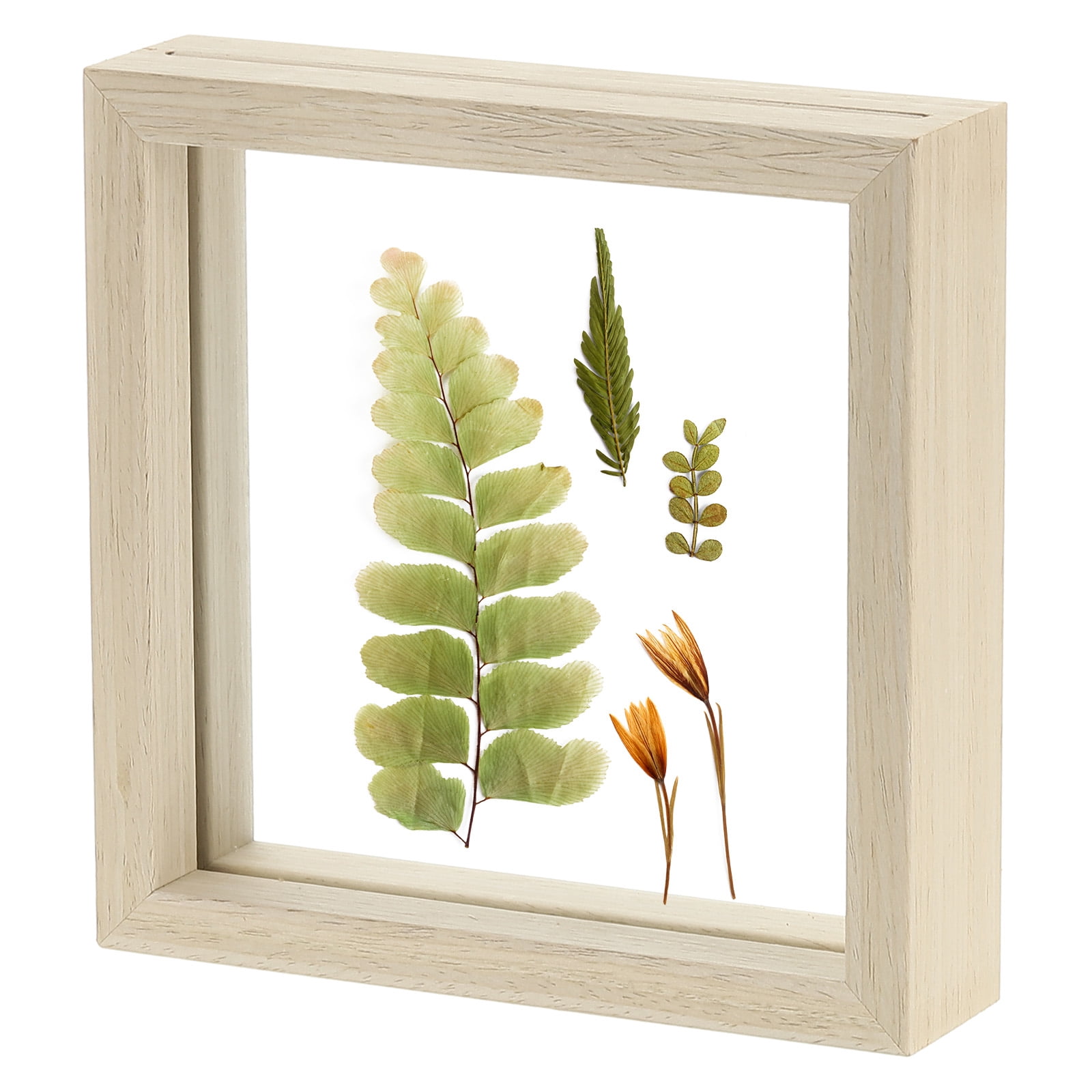 Uxcell Wooden Pressed Flower Frame Handmade, 4x5 Inch Rectangle ...