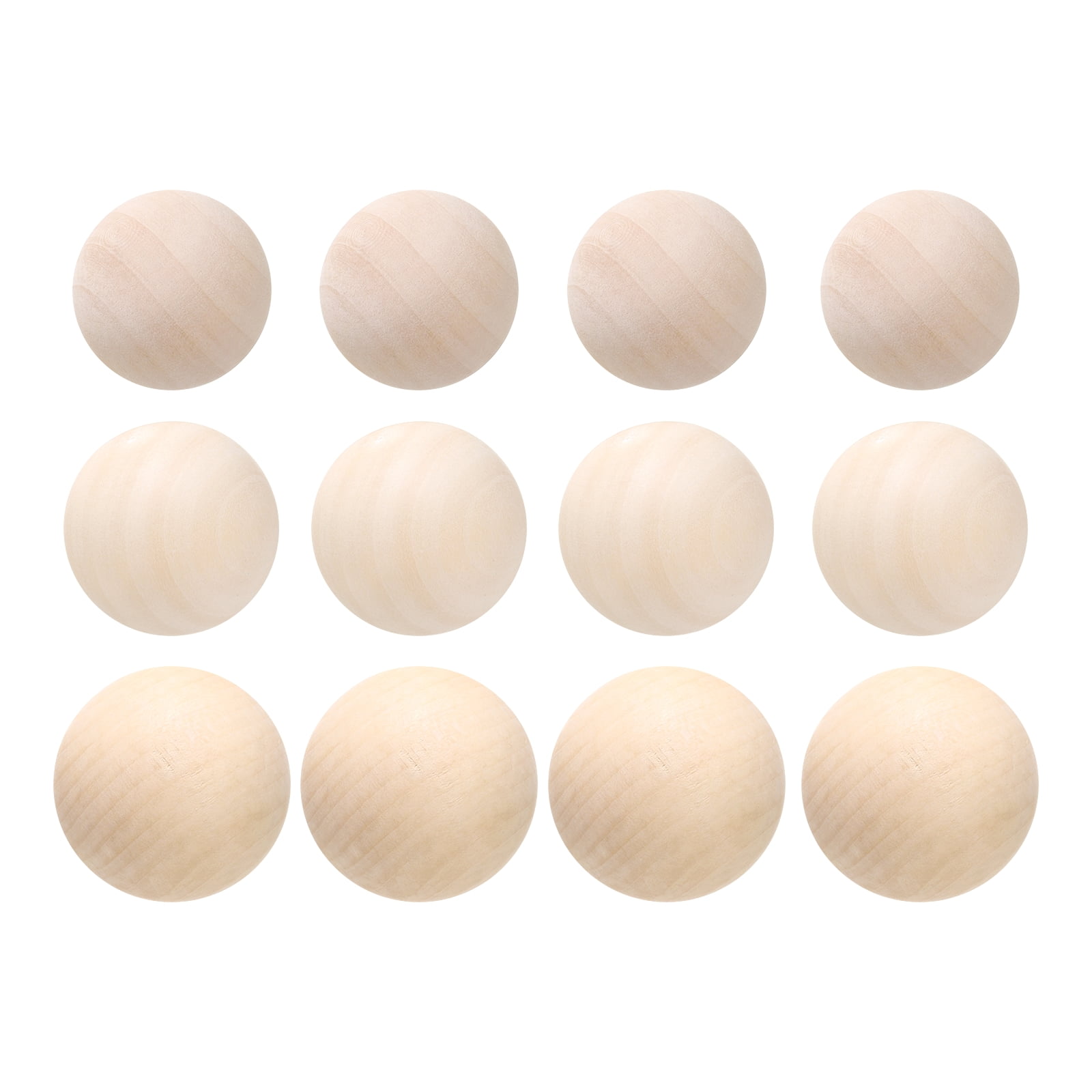Uxcell Wooden Round Balls 1-1/4", 1-3/8", 1-5/8" Unfinished Wood Balls ...