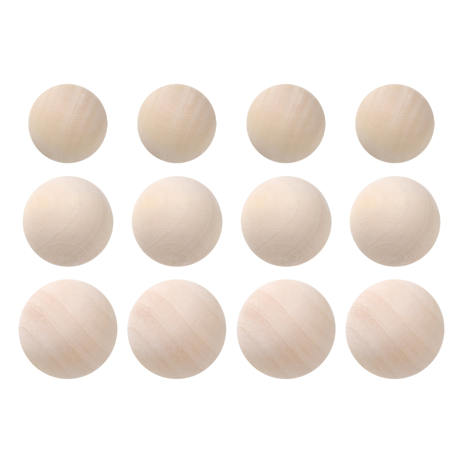 Uxcell Wooden Round Balls 3/4", 1", 1-1/4" Unfinished Wood Balls ...