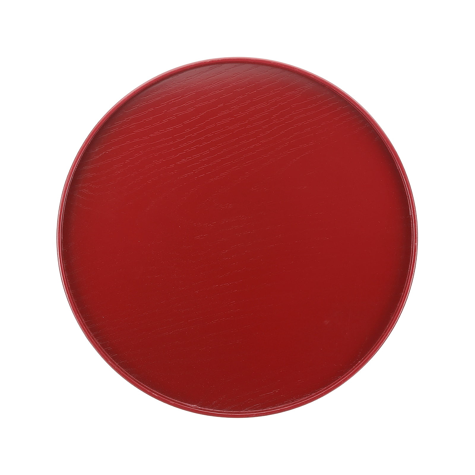 Uxcell Wooden Serving Tray Round Decorative Platter for Serving Food ...