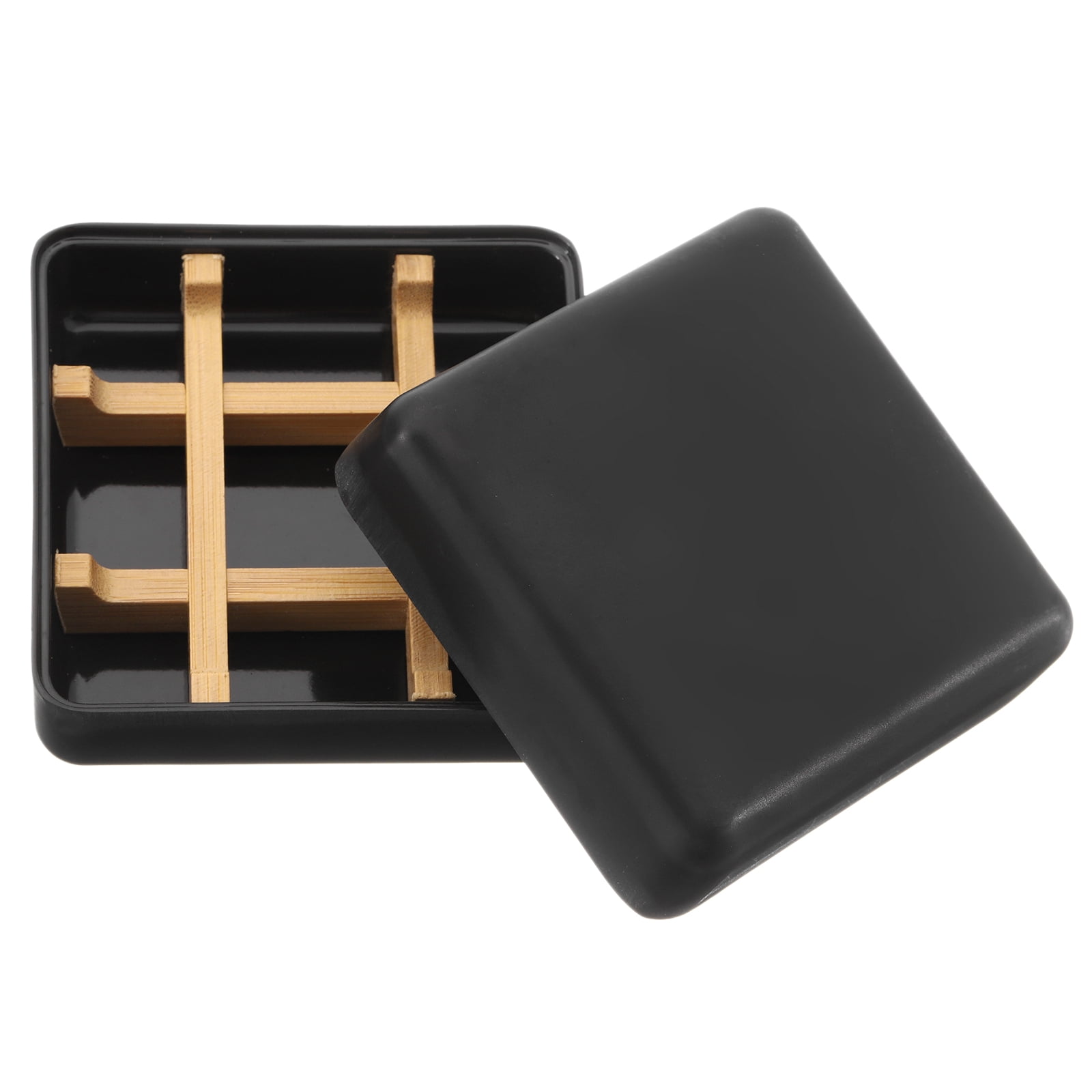 Uxcell Wooden Soap Holder, Detachable Self-Draining Square Soap Dishes ...