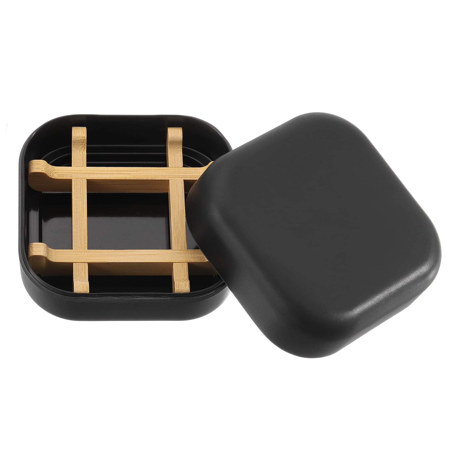Uxcell Wooden Soap Holder, Detachable Self-Draining Square Soap Dishes ...