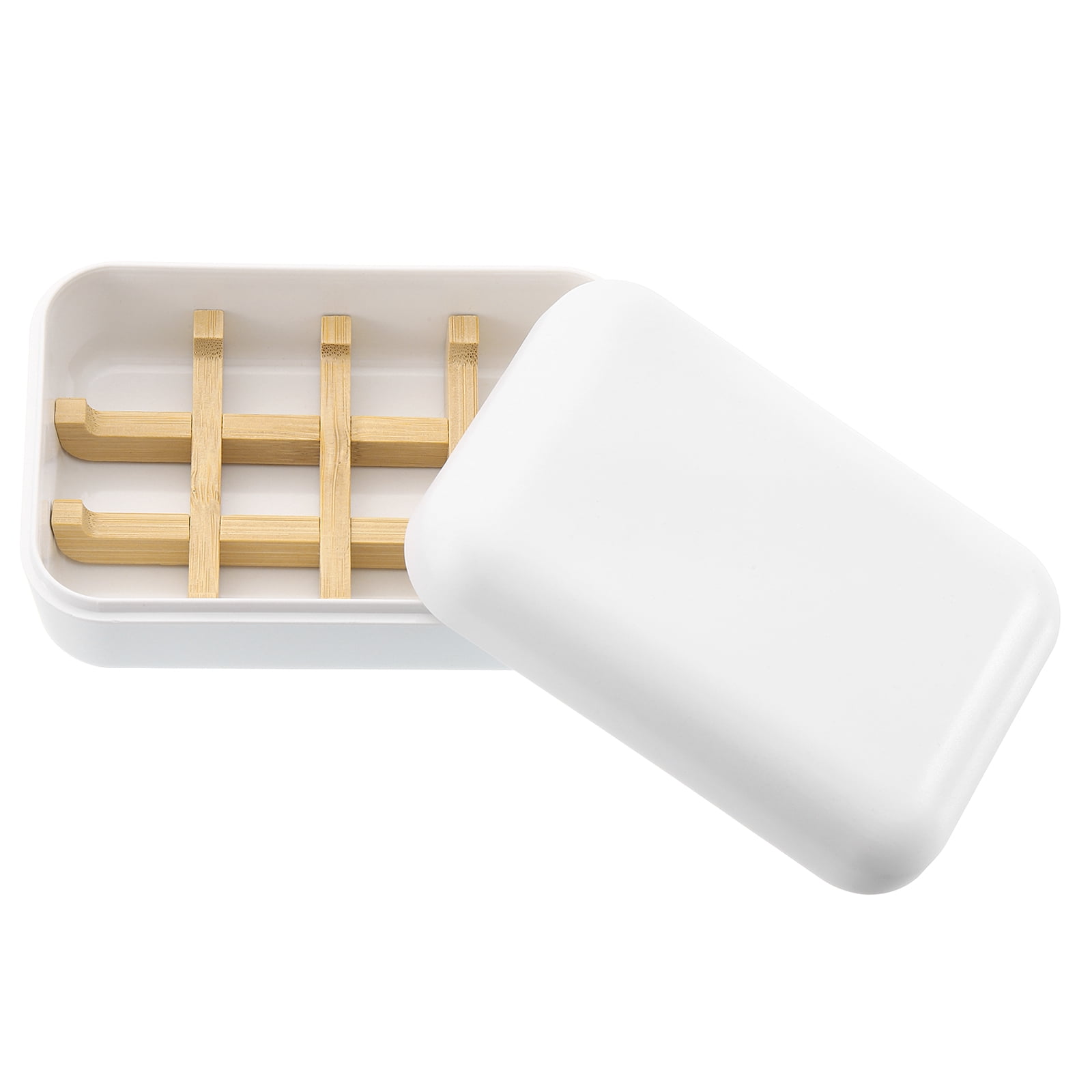 Uxcell Wooden Soap Holder, Self-Draining Soap Box with Lid Wooden Soap ...
