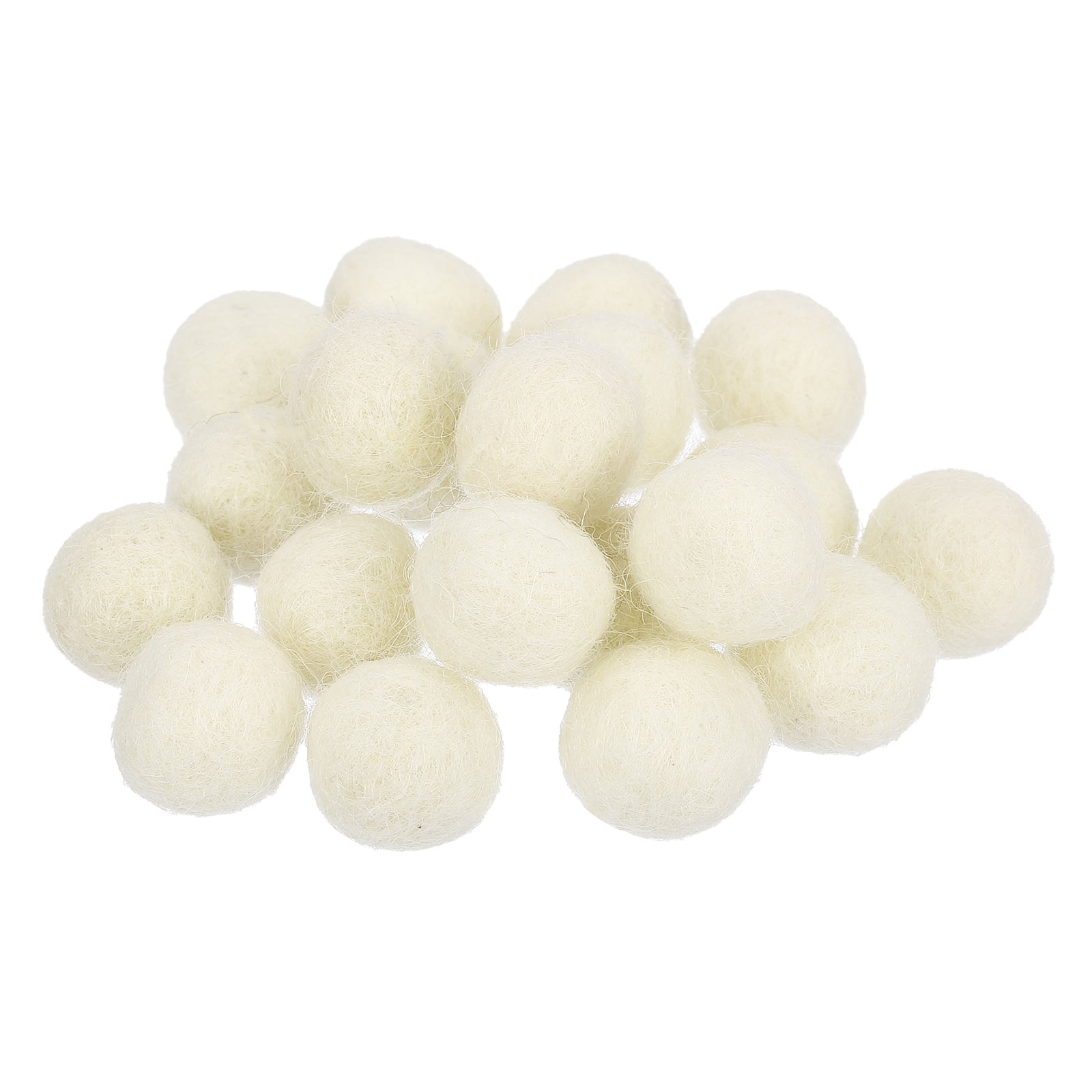 Uxcell Wool Felt Balls Beads Wool Felting Pom 1.5cm 15mm White for Home ...