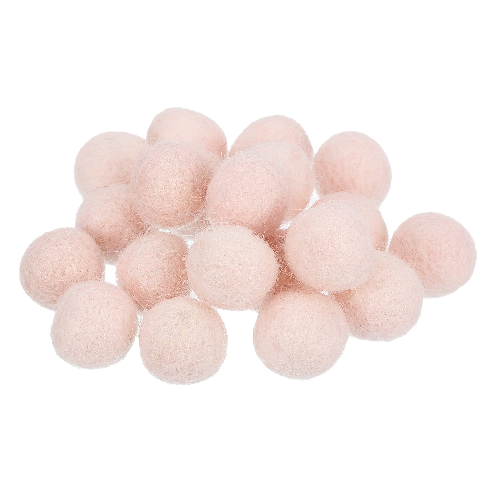 Uxcell Wool Felt Balls Beads Woolen Fabric 0.59" Pale Pink for Home ...