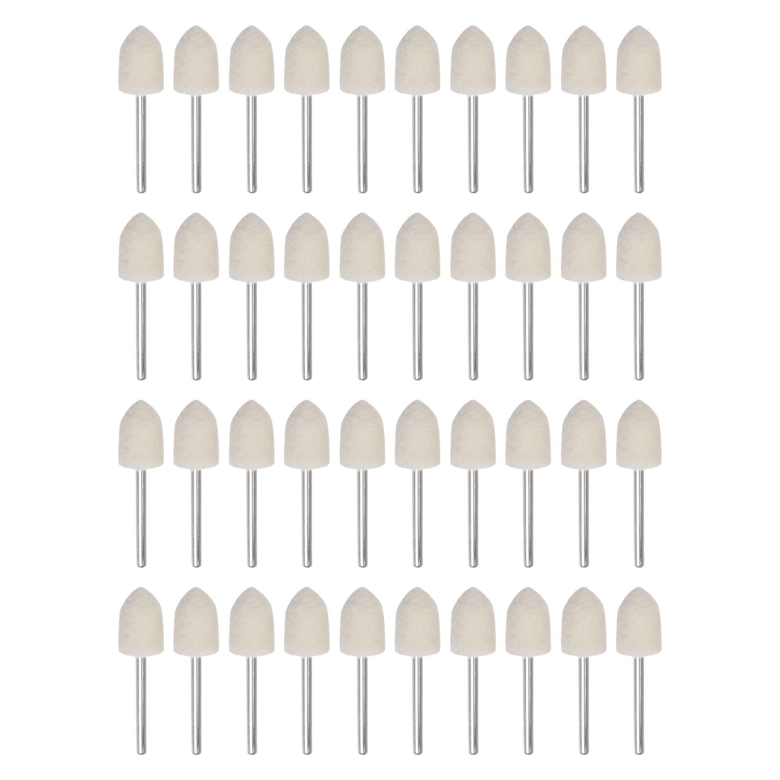 Uxcell Wool Felt Mounted Mandrel 12mm x 22mm 1/8 Inch Shank Conical ...