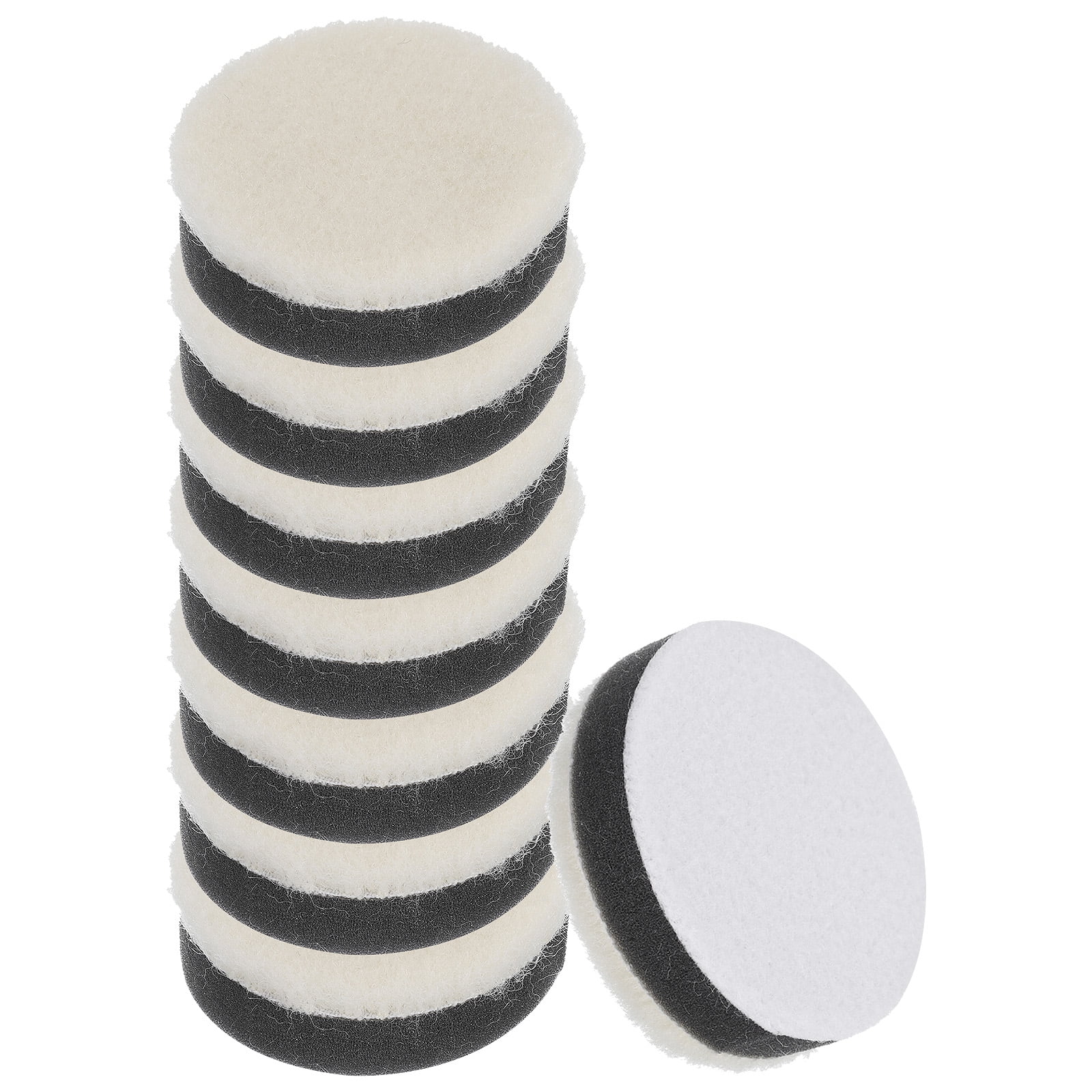 Uxcell Wool Felt Sponge Polishing Pad Hook and Loop Fine Polishing 8pcs ...