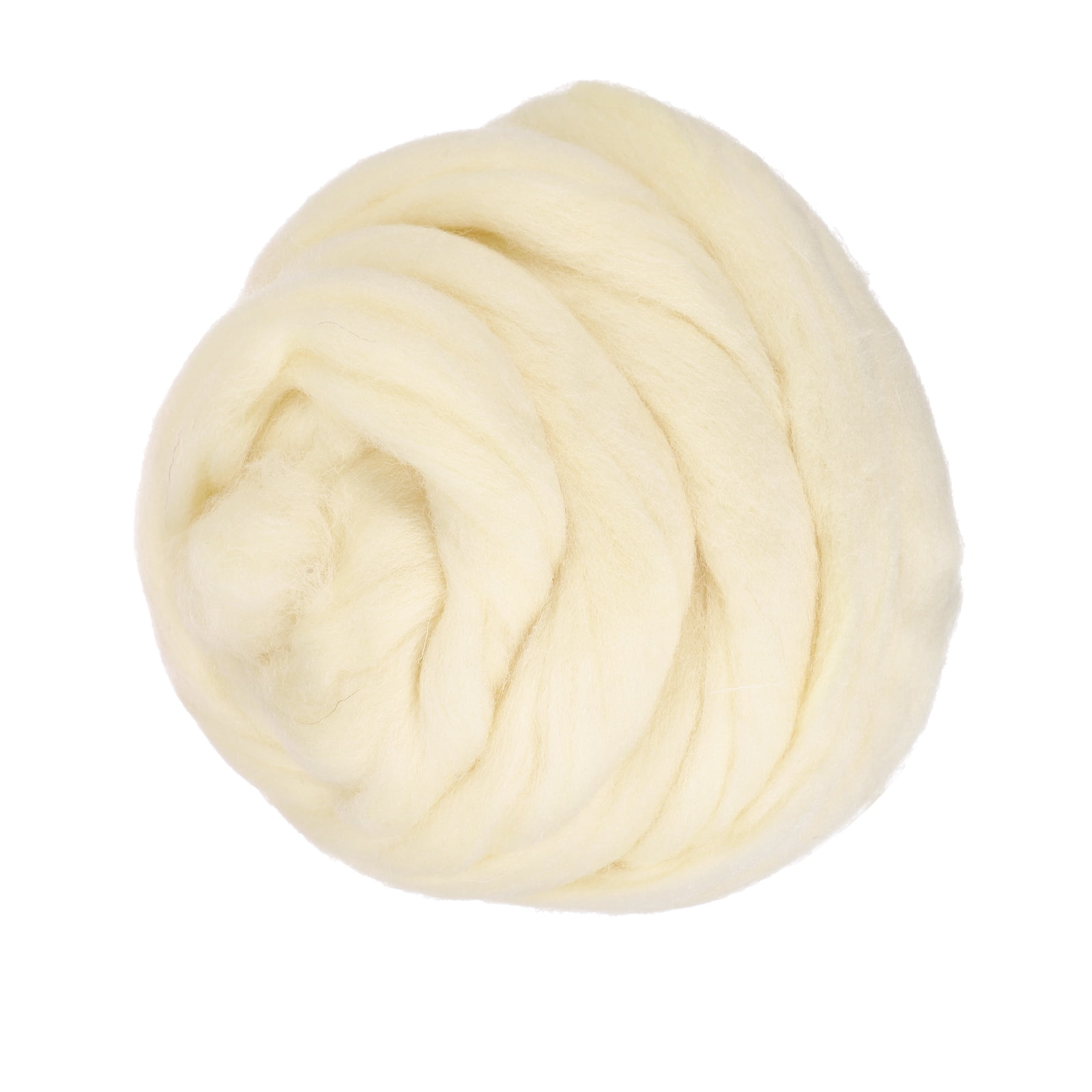 Uxcell Wool Roving Yarn, 250G/8.8OZ Soft Felting Wool Pure Chunky ...