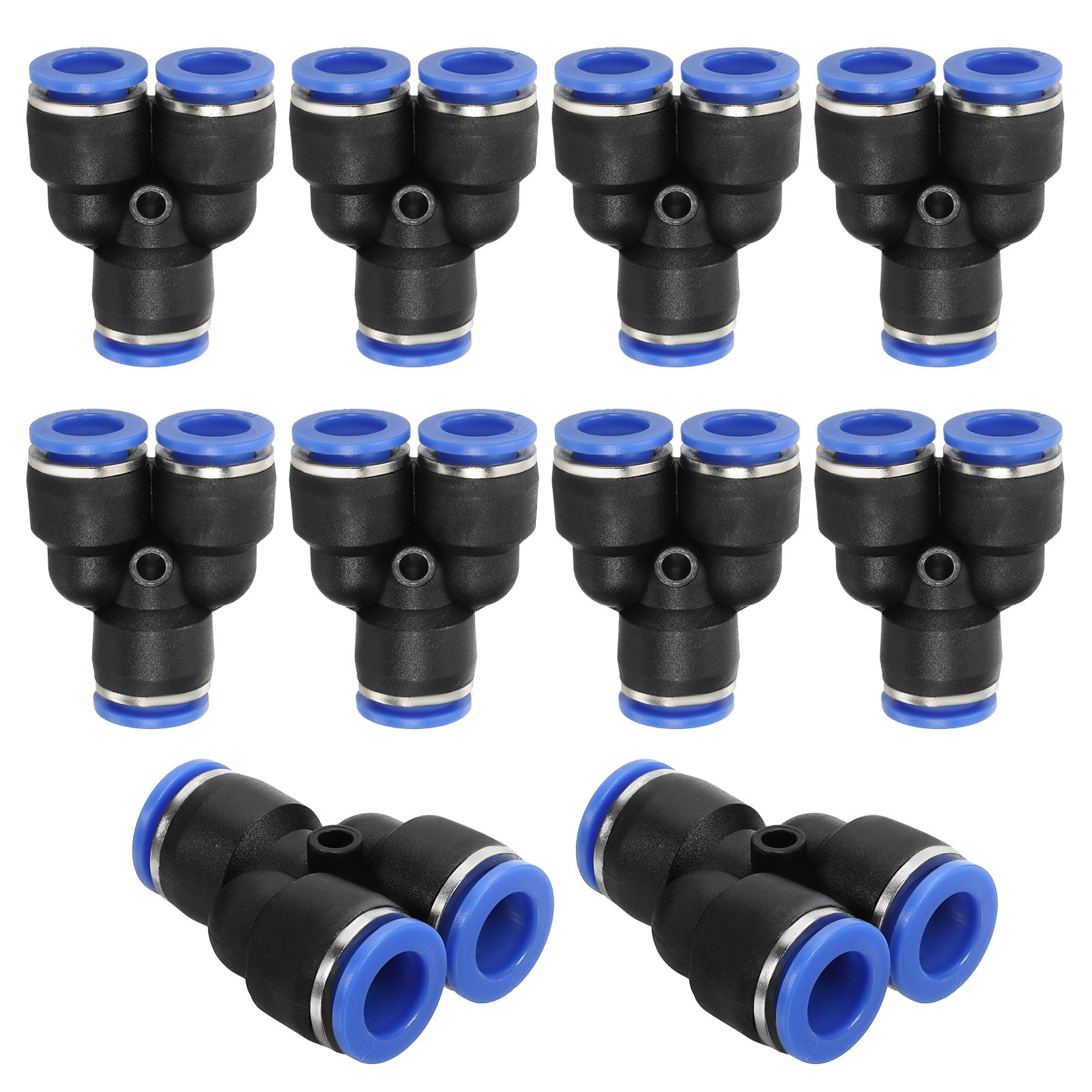 Uxcell Y Shape Plastic Push to Connect Fittings, Y Type 3 Ways Tube ...