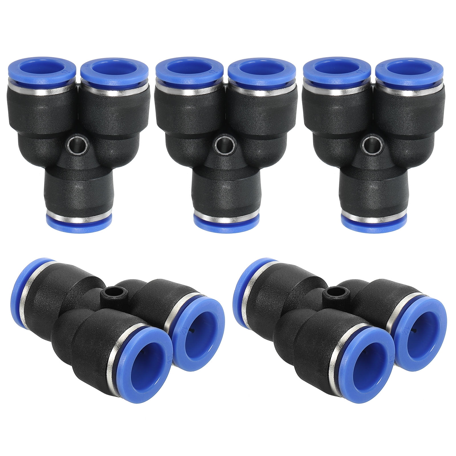 Uxcell Y Shape Plastic Push to Connect Fittings, Y Type 3 Ways Tube ...