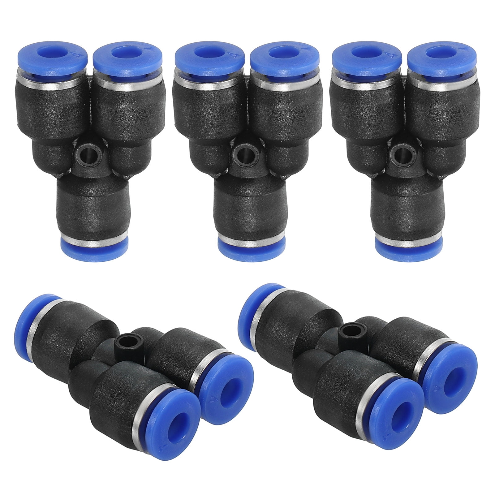 Uxcell Y Shape Plastic Push to Connect Fittings, Y Type 3 Ways Tube ...
