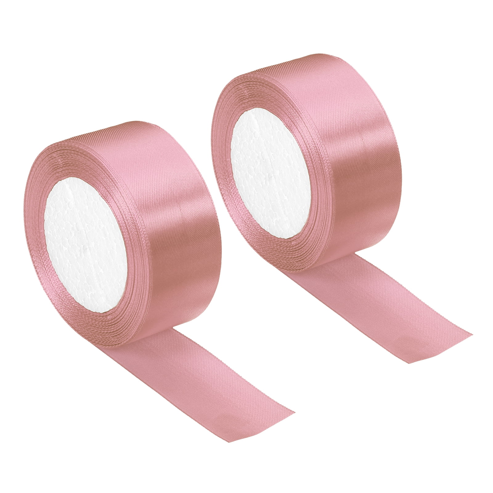 Uxcell Yards Double Face Decorate Crafts Roll Satin Ribbons Bright Pink ...
