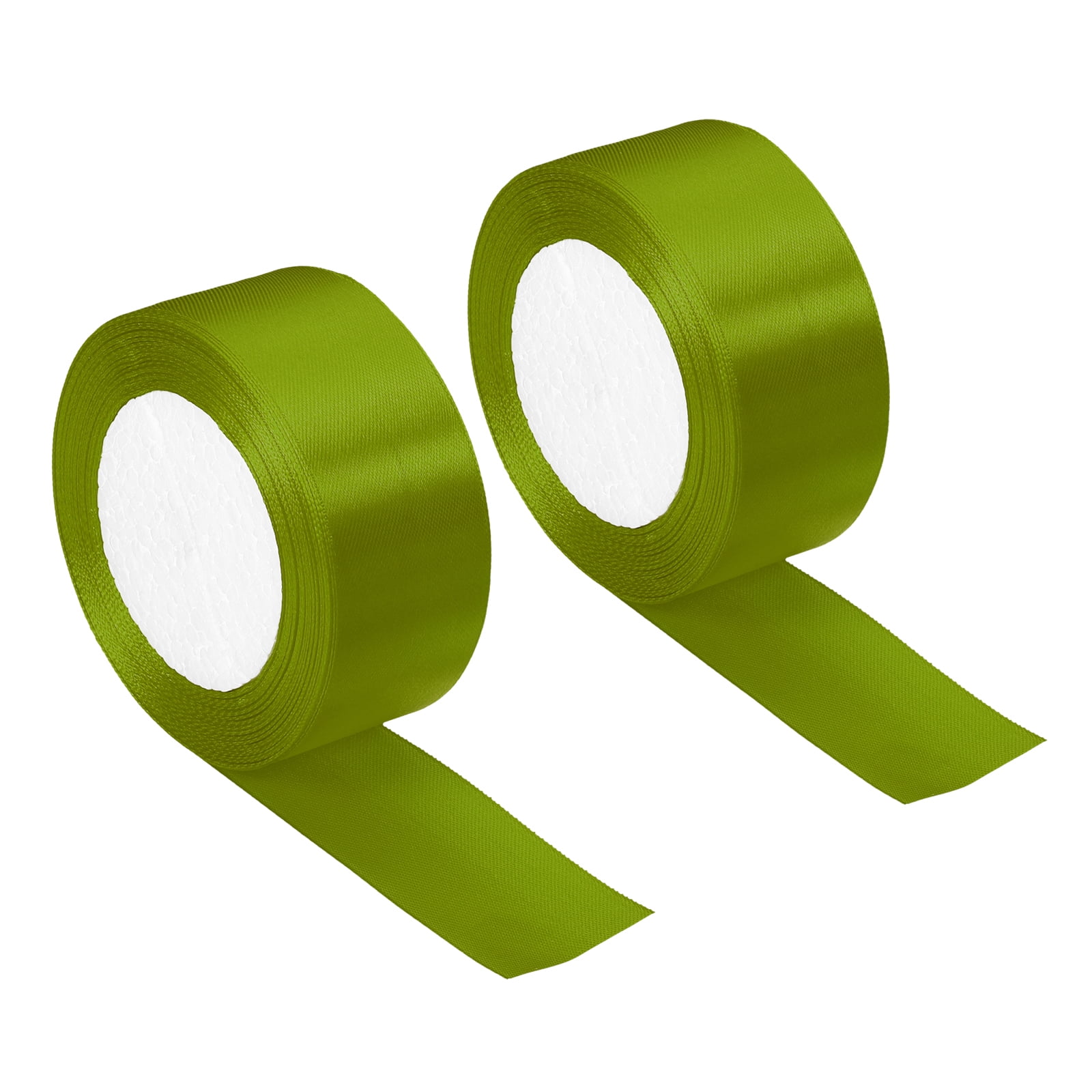 Uxcell Yards Double Face Decorate Crafts Roll Satin Ribbons Grass Green ...