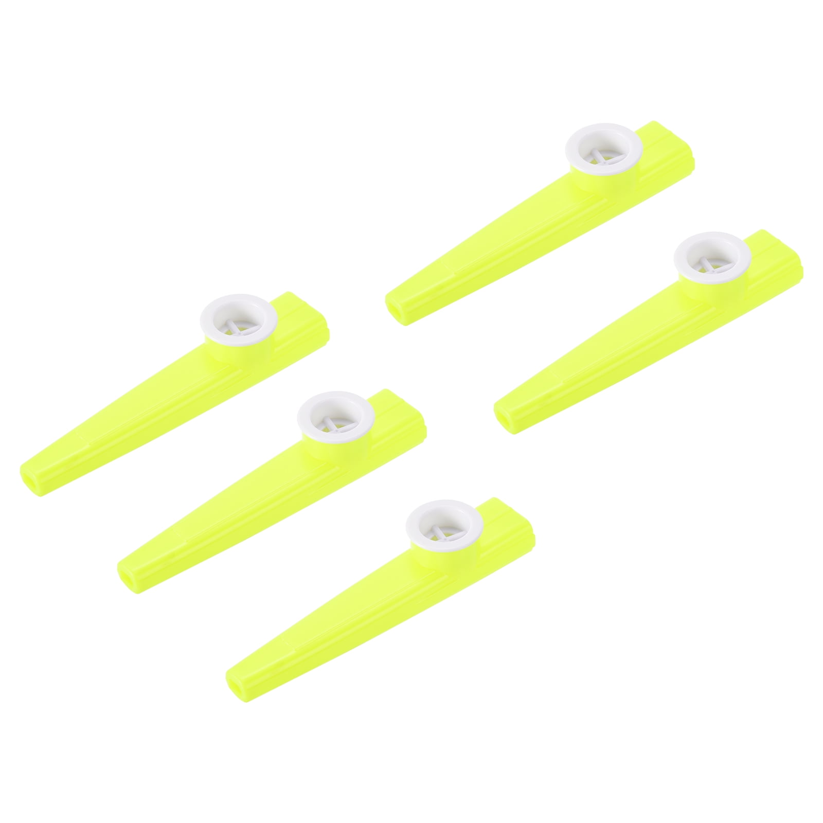 Uxcell Yellow Kazoo Musical Instrument Plastic with Flute Diaphragm 5 ...