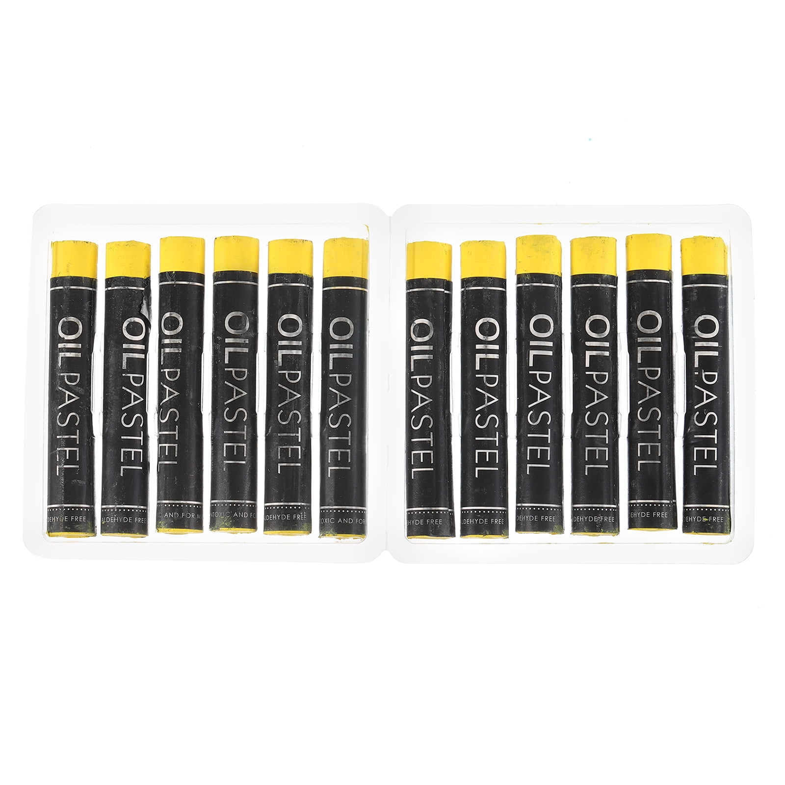Uxcell Yellow Oil Pastels, 12Pcs Soft Oil Crayons Creamy Pastels Stick ...
