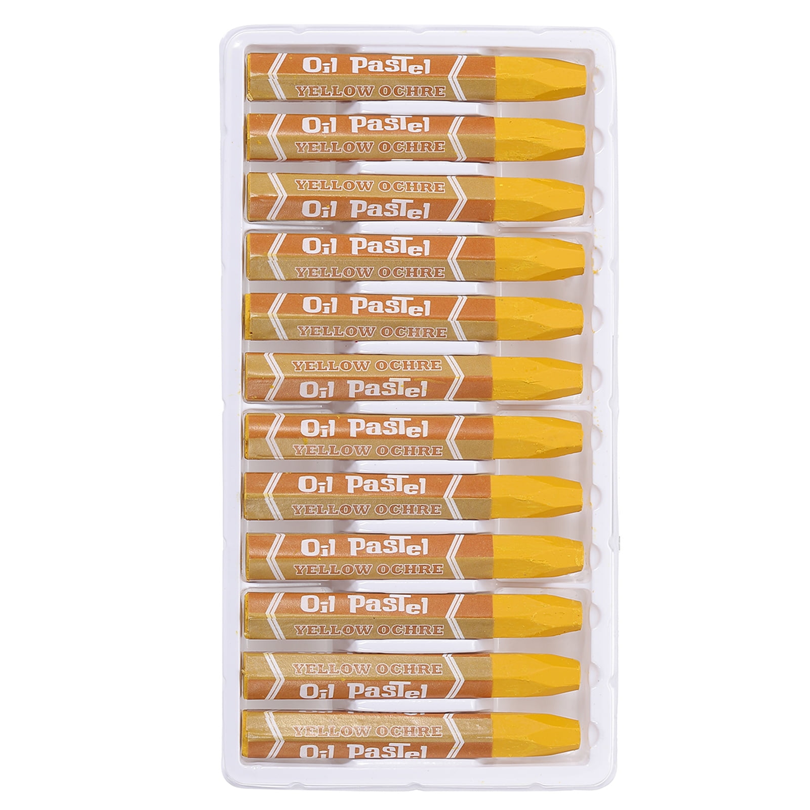 Dark Yellow Oil Pastels, 12Pcs Soft Oil Crayons Vibrant and Creamy ...