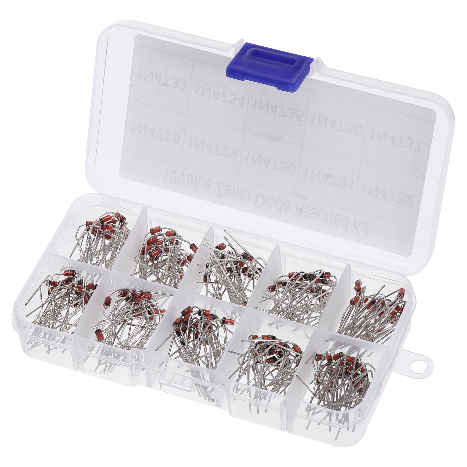 Uxcell Zener Diode Assorted Kit, 200 Pack 10 Values Element in a Box ...