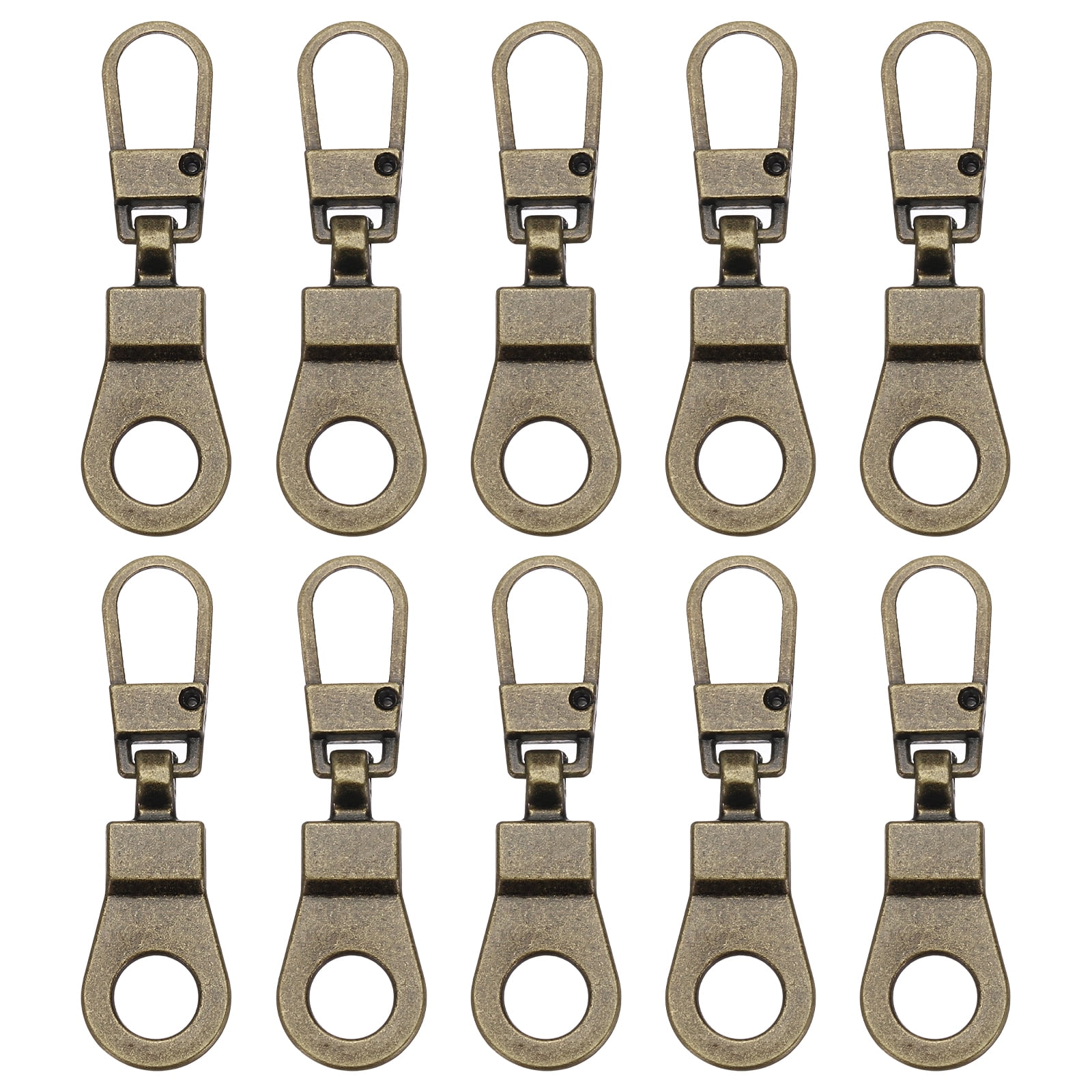 Uxcell Zipper Pull Replacement, 10 Pcs Detachable Metal Zipper Tab ...
