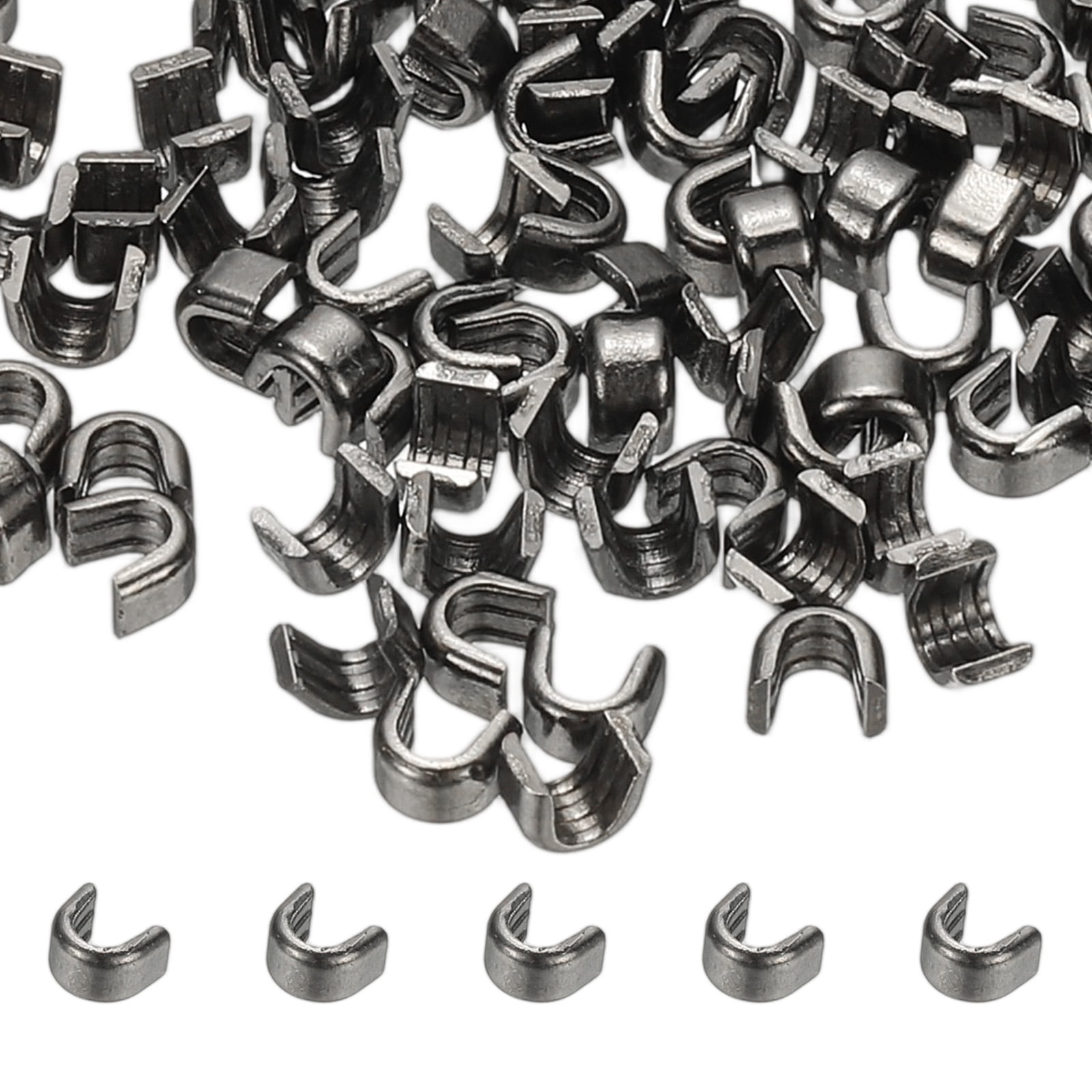 Uxcell Zipper Slider Retainers [100pcs] - #3 U Shape Top Stoppers Use ...