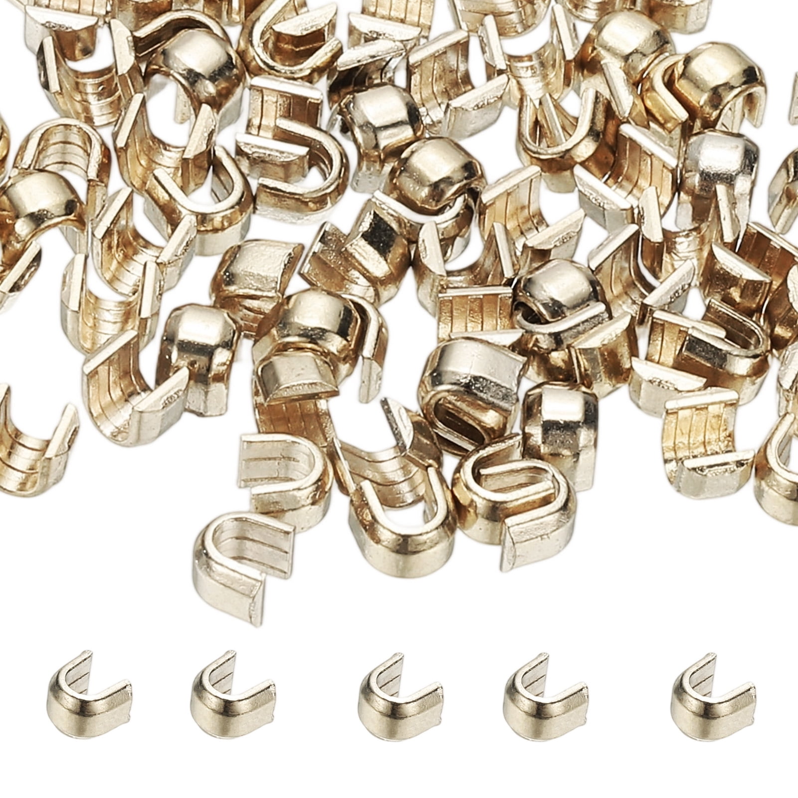 Uxcell Zipper Slider Retainers [100pcs] - #5 U Shape Top Stoppers Use ...
