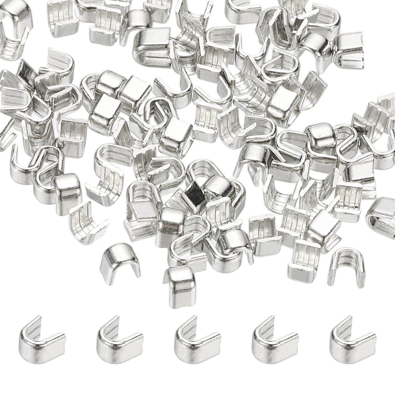 Uxcell Zipper Slider Retainers [100pcs] - #8 U Shape Top Stoppers Use ...