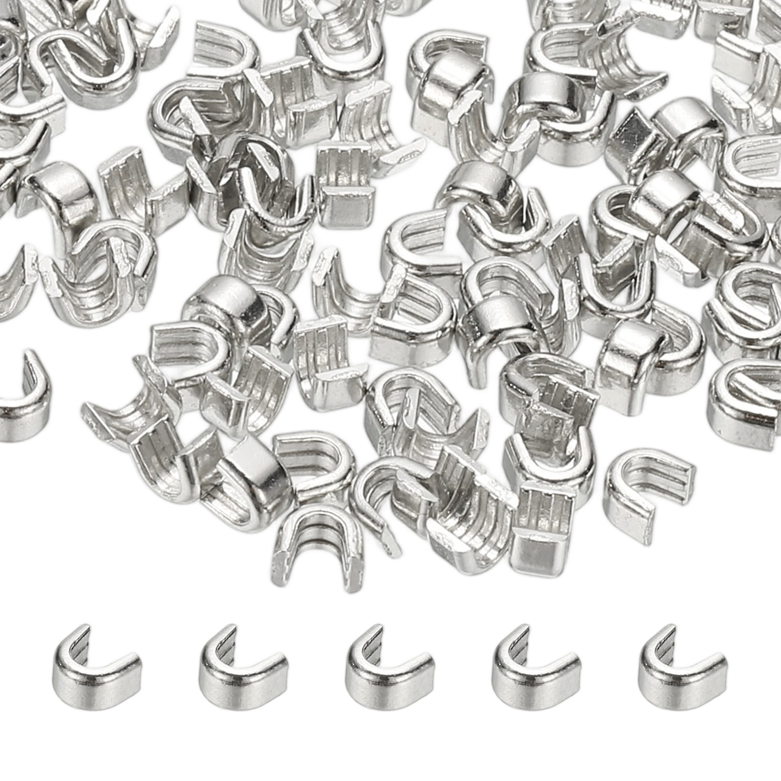 Uxcell Zipper Slider Retainers [50pcs] - #3 U Shape Top Stoppers Use ...